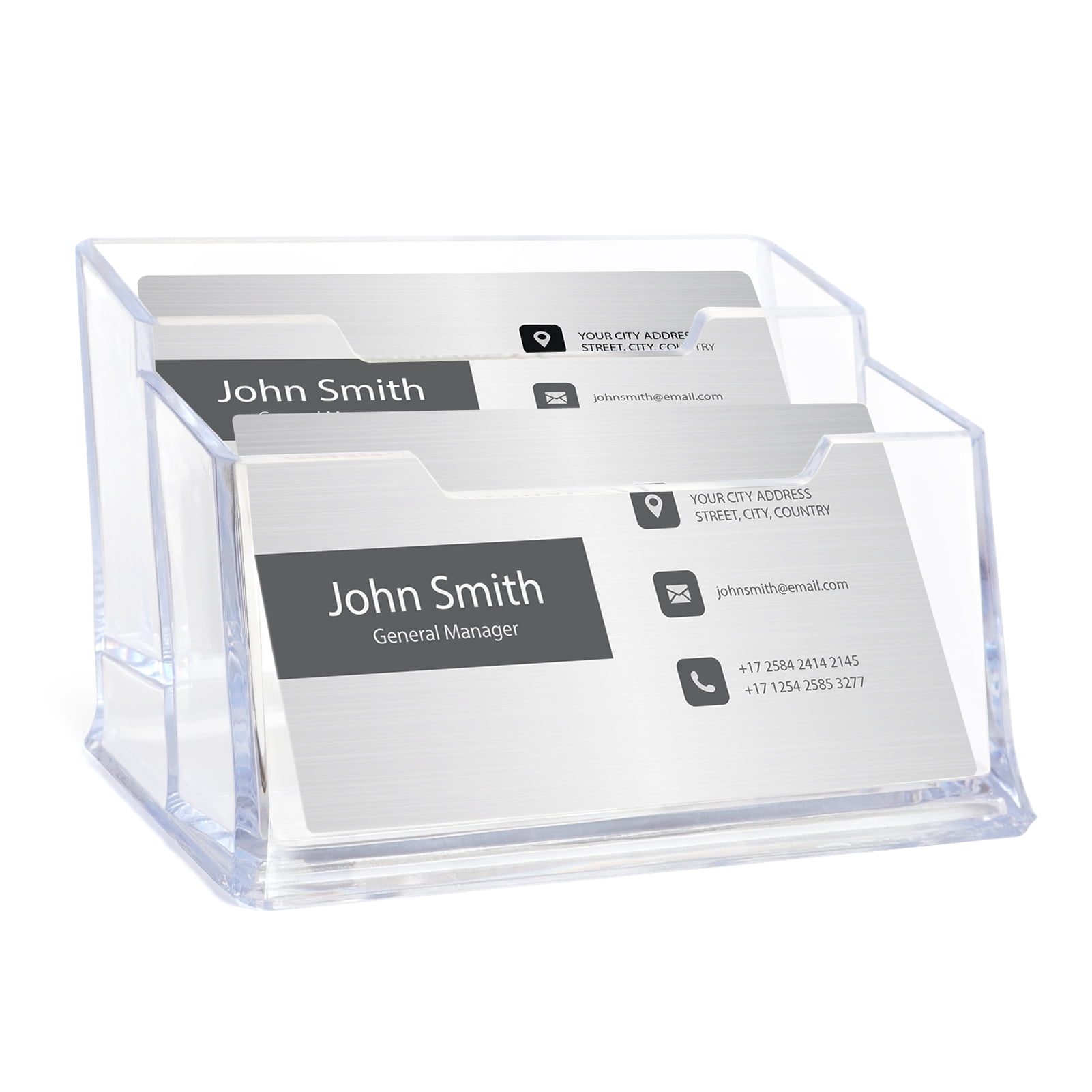 Homelove Clear Business Card Holder for Desk,Acrylic Business Card ...