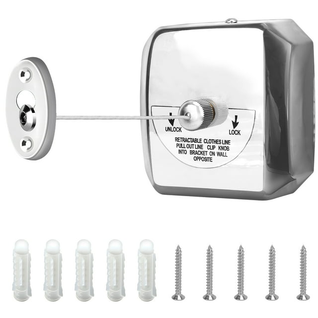 Homelove Retractable Clothesline, Stainless Steel Heavy Duty ...