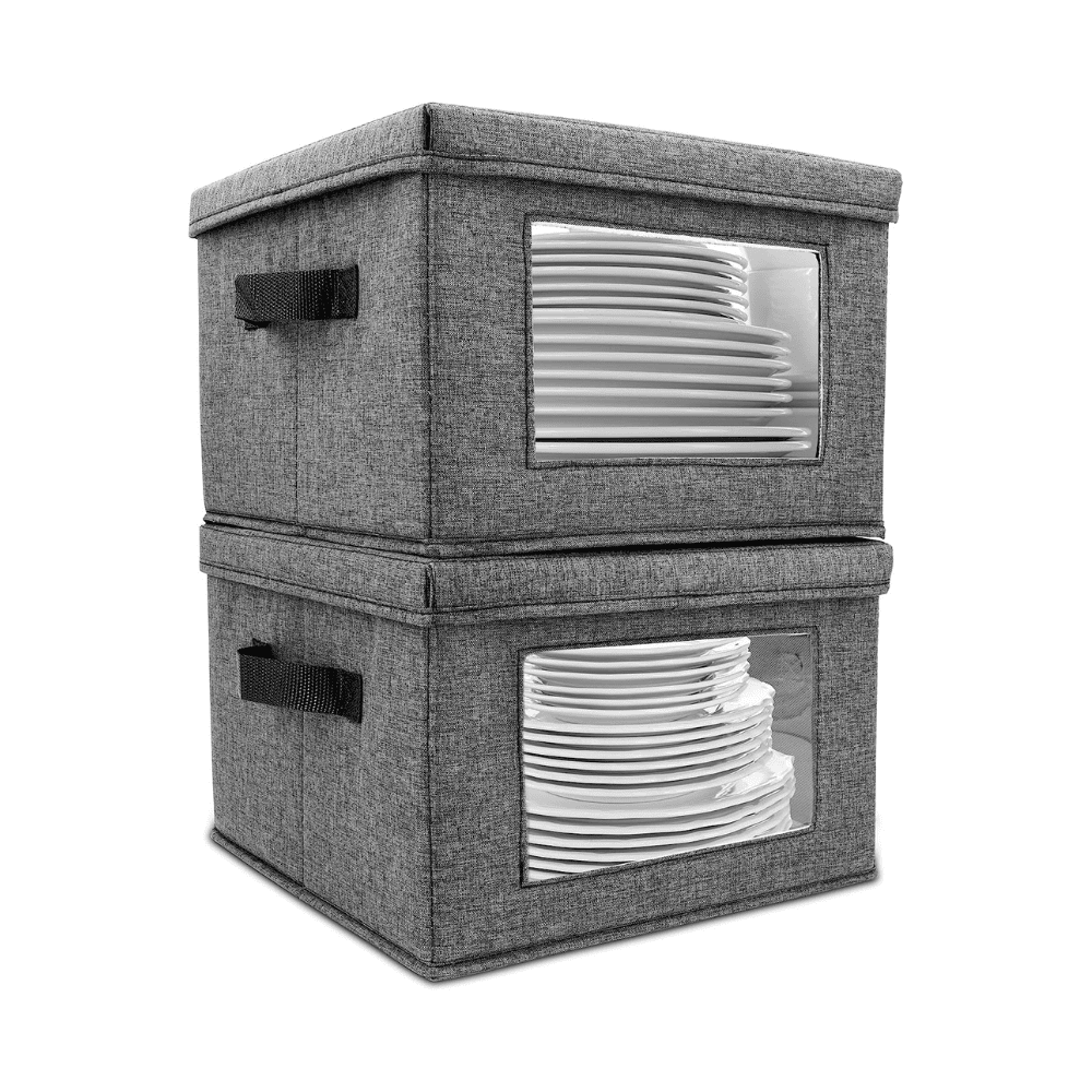 Homelux Theory China Storage Containers, 10"x8" Dinner Plate Storage ...