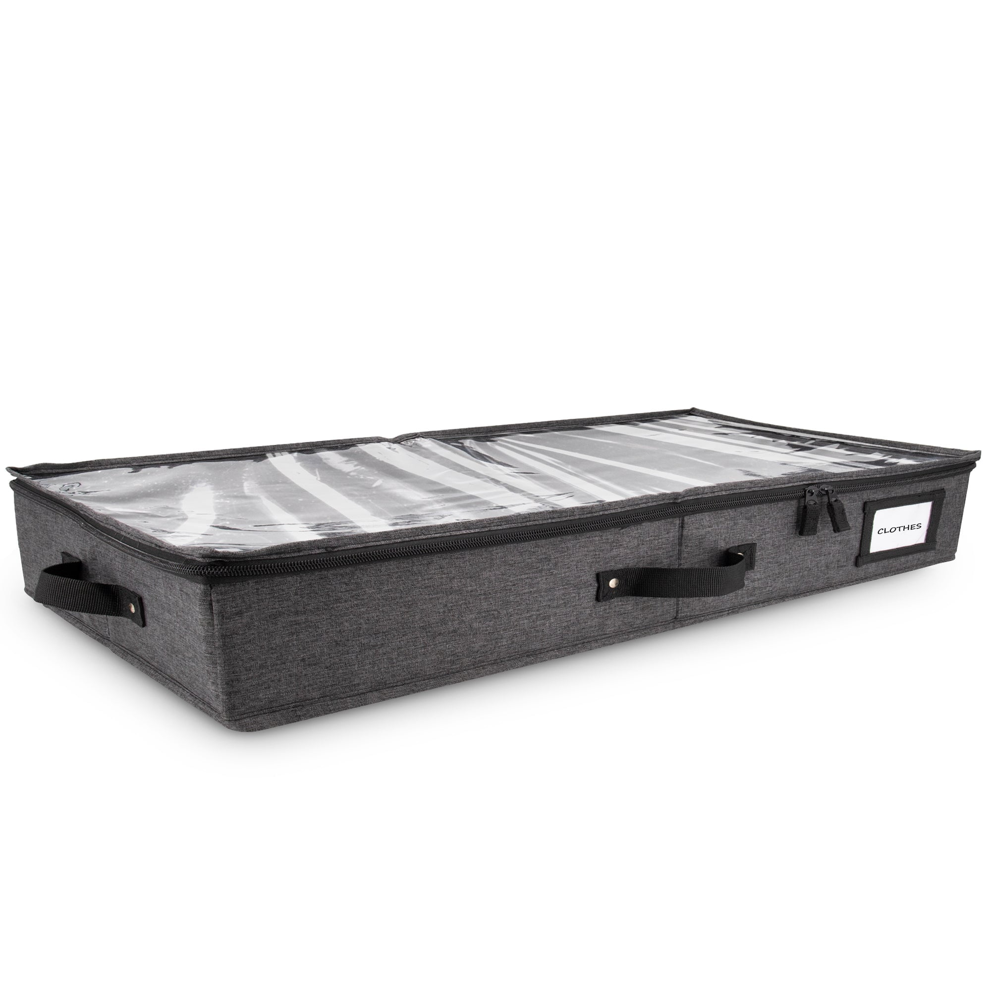 Homelux Theory Underbed Storage Bag, Low Profile Dark Gray Organizer ...
