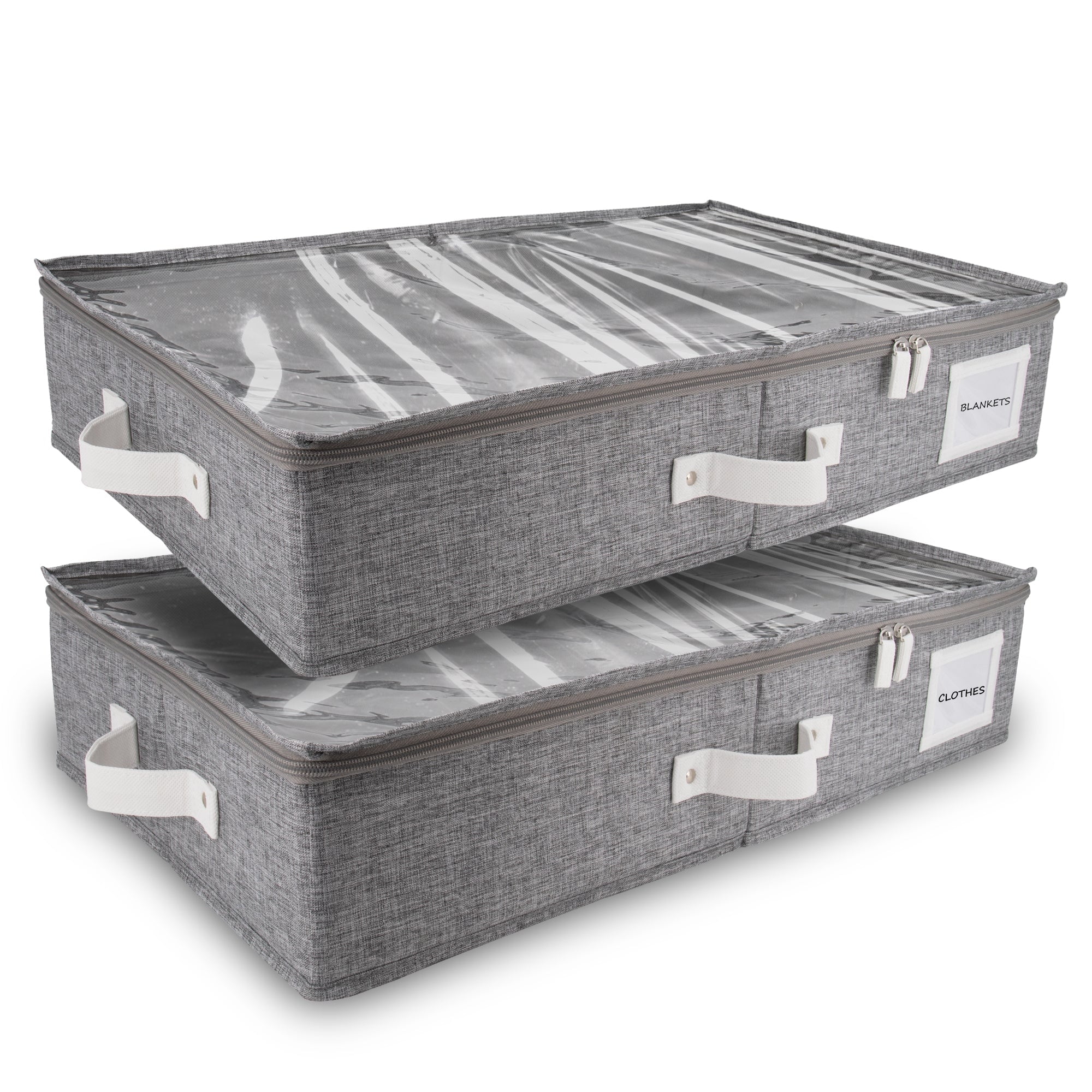 Homelux Theory Underbed Storage Bag, 2pc Large Light Gray Closet ...