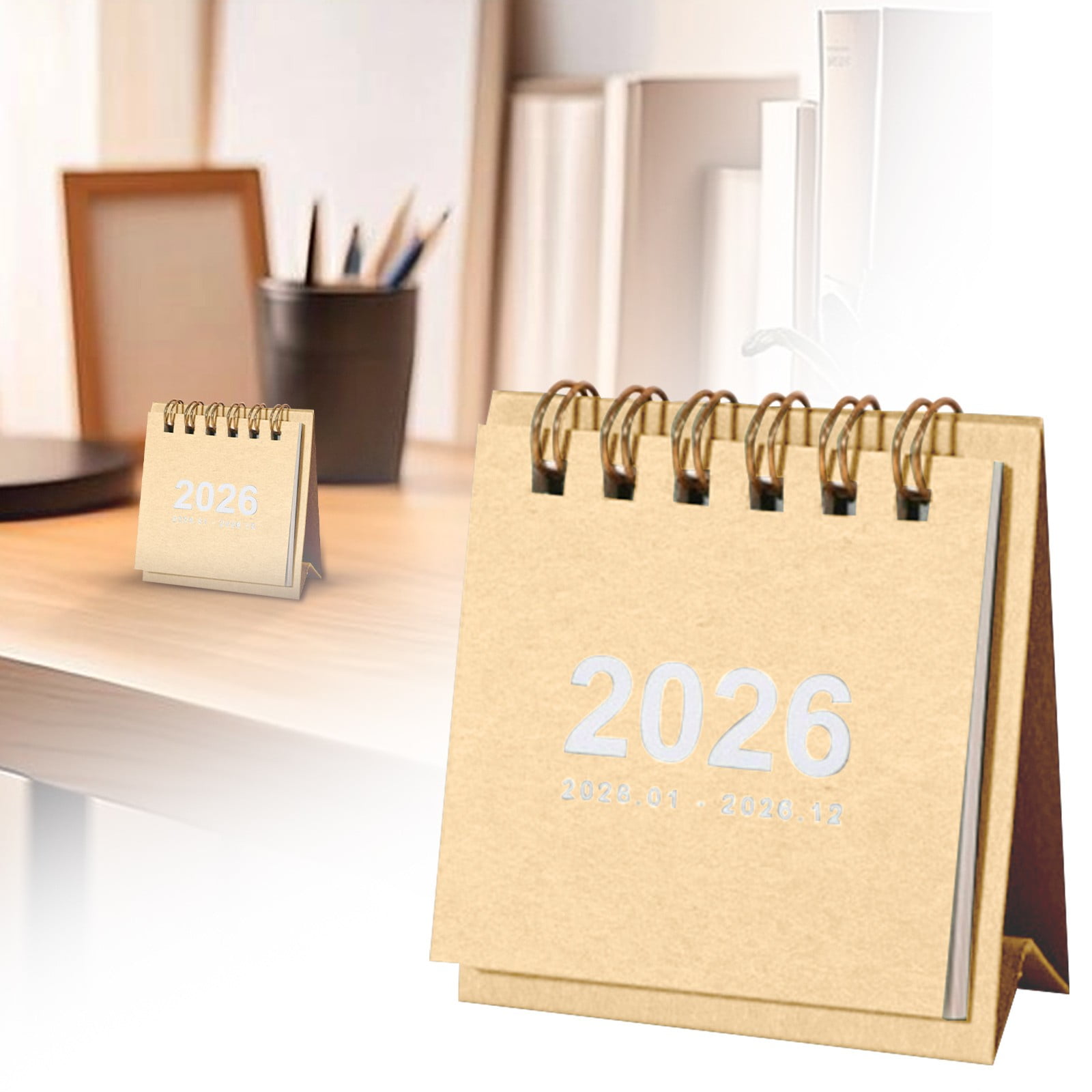 HomelyJoy 2026 Calendar Desk Calendar Portable Desktop Calendar ...