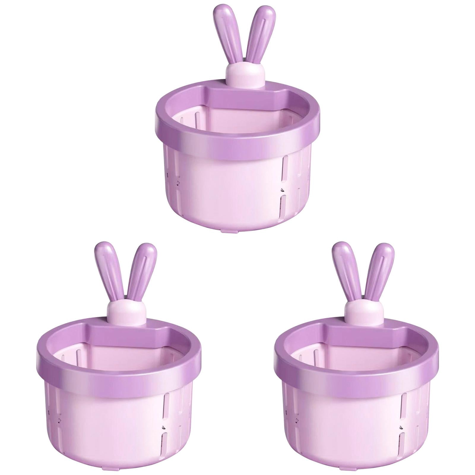 HomelyJoy Bunny Kitchen Sink Strainer Basket, 3 Pcs Press to Dump Food ...