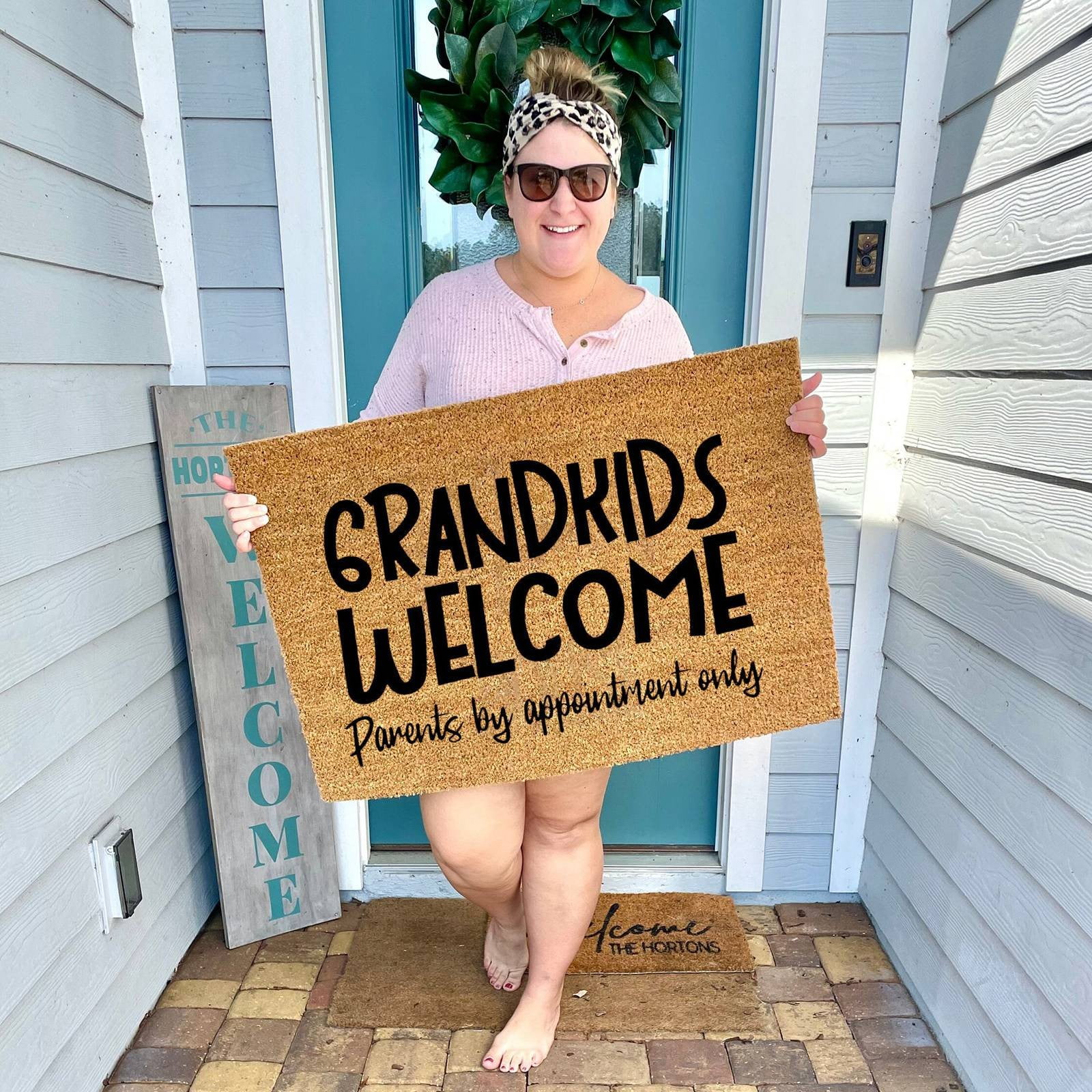HomelyJoy Funny Welcome Mats for Front Door Outdoor Use, Personalized ...
