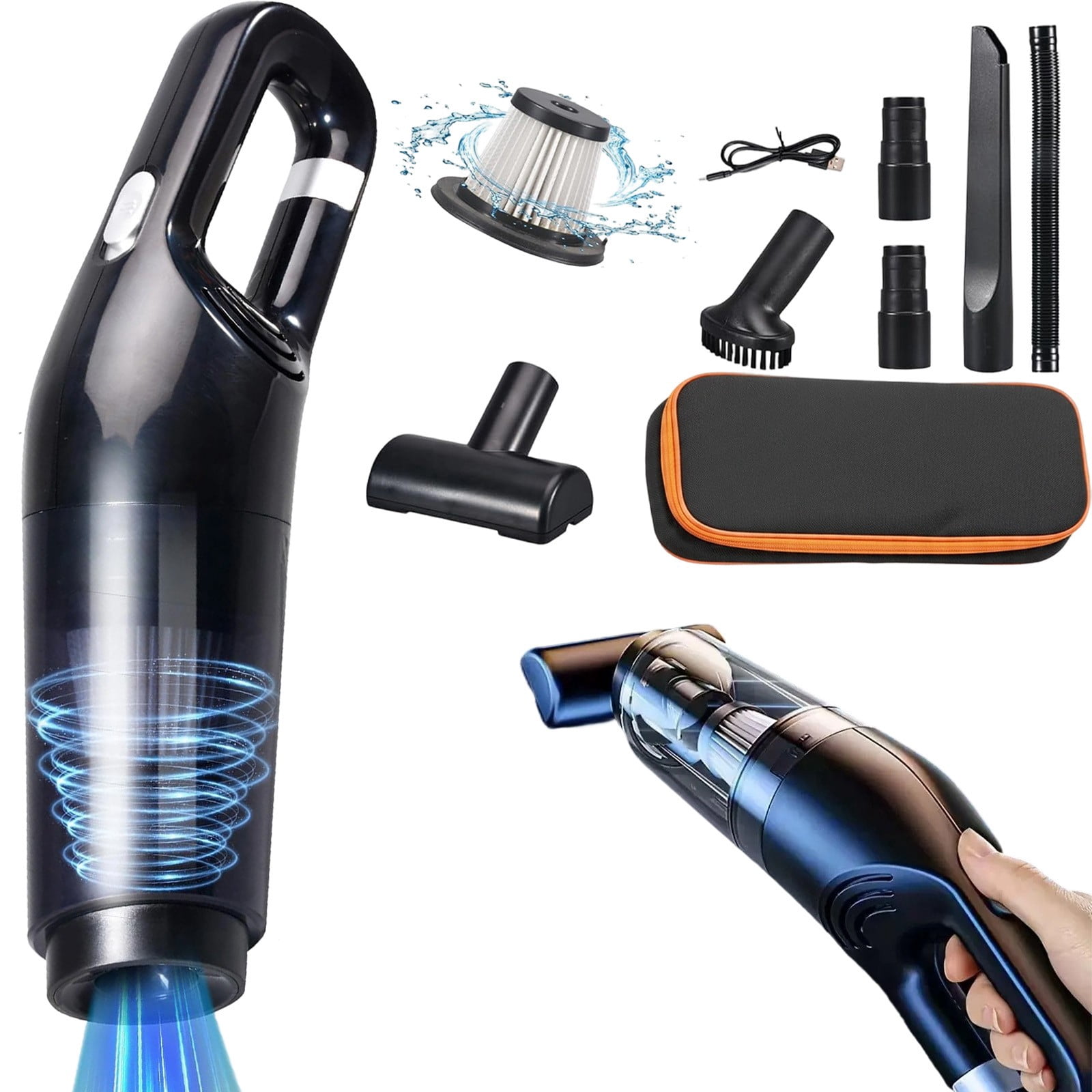 HomelyJoy Handheld Vacuum Cleaner Cordless 10000Pa Powerful Portable ...