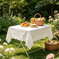 Homelyt White Lace Tablecloth Boho Tablecloth Rectangular Coffee Table ...