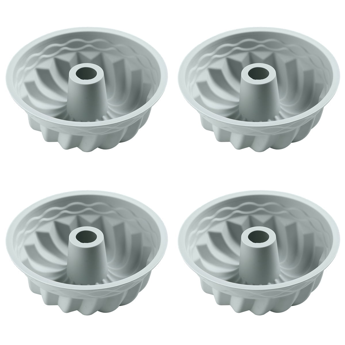 Verdental 6" x 6" Round Silicone Cake Baking Muffin Pan, Non-stick ...