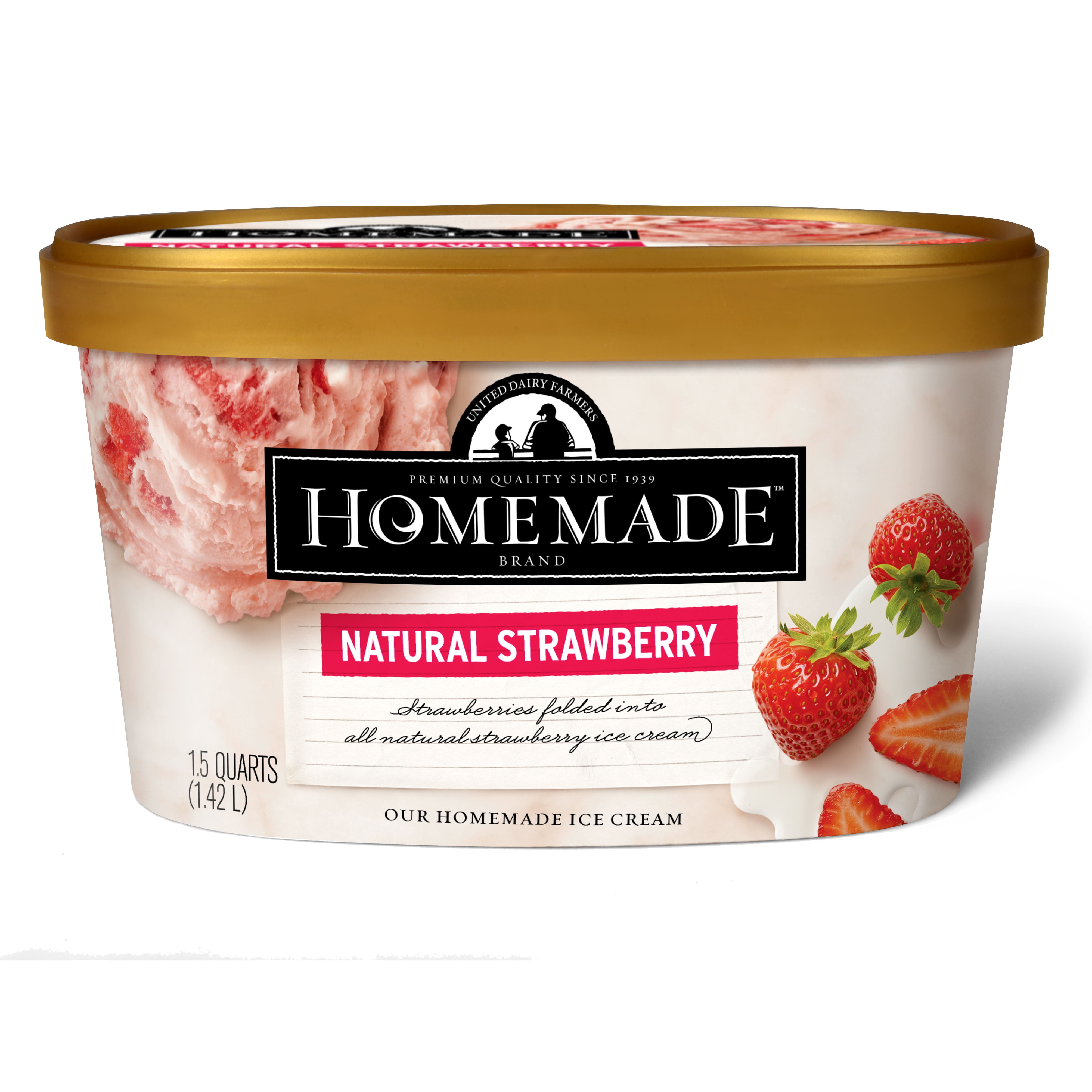 Homemade Brand Natural Strawberry Ice Cream - Walmart.com