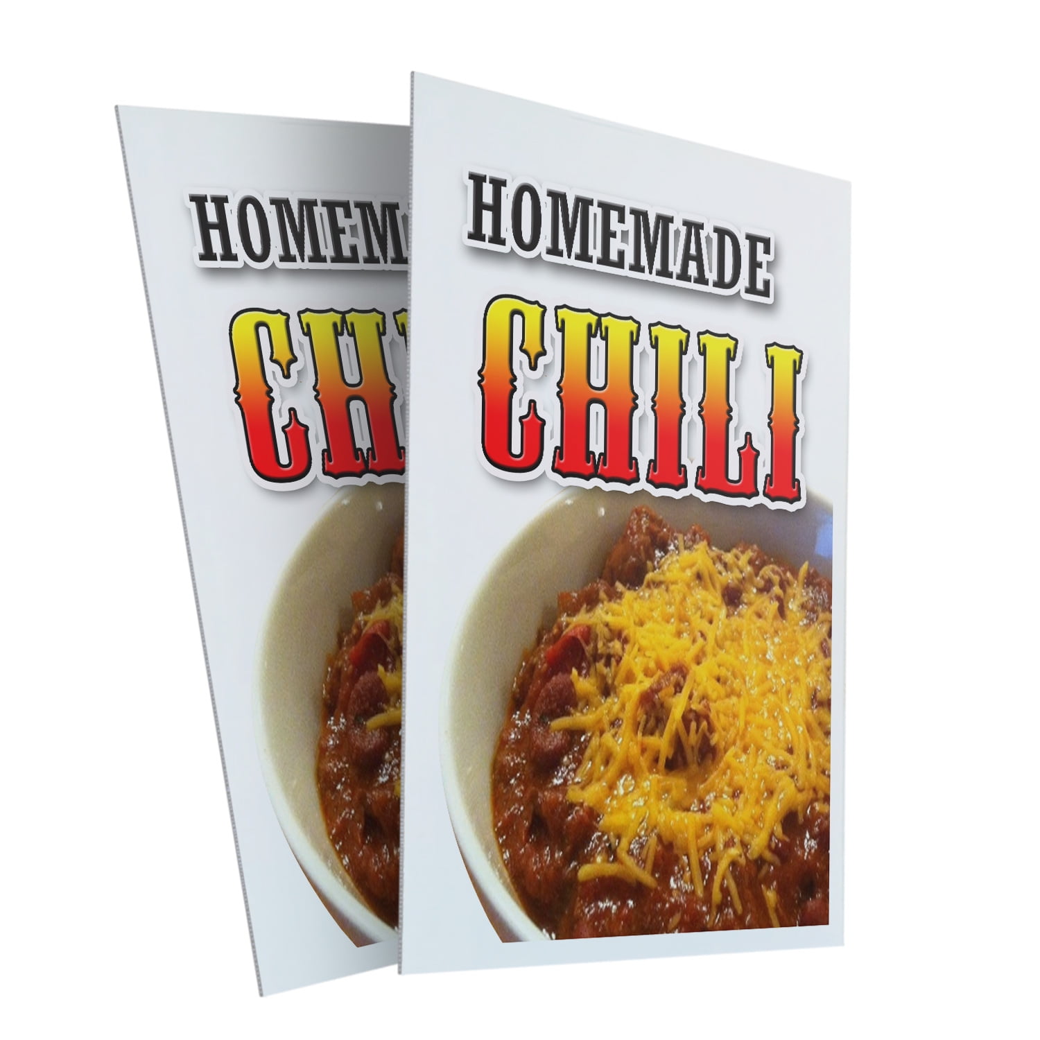 Homemade Chili (2-PACK) 24" x 36" Plastic Signs | Sign Insert 4mm ...