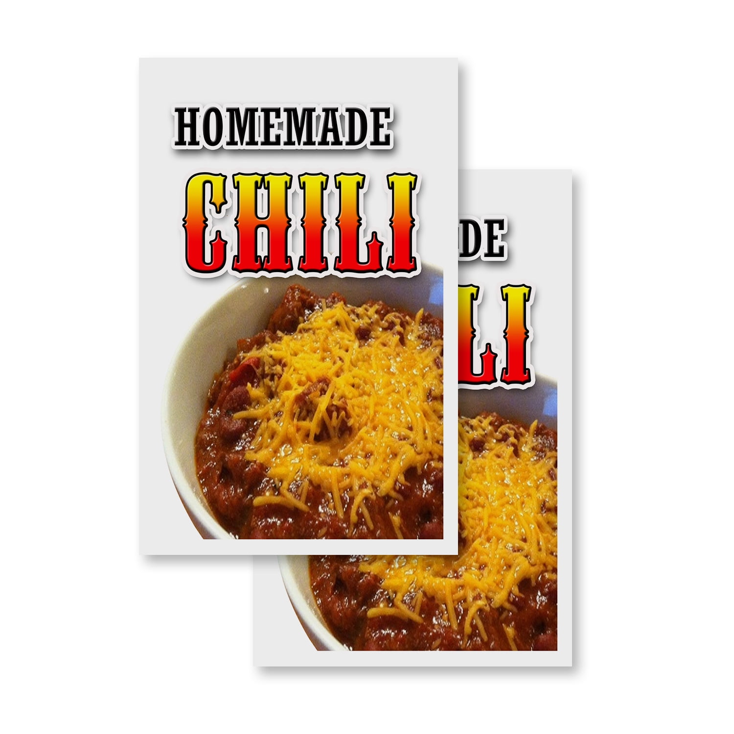 Homemade Chili (2-PACK) 24" x 36" Vinyl Decals | Sign Insert Peel ...