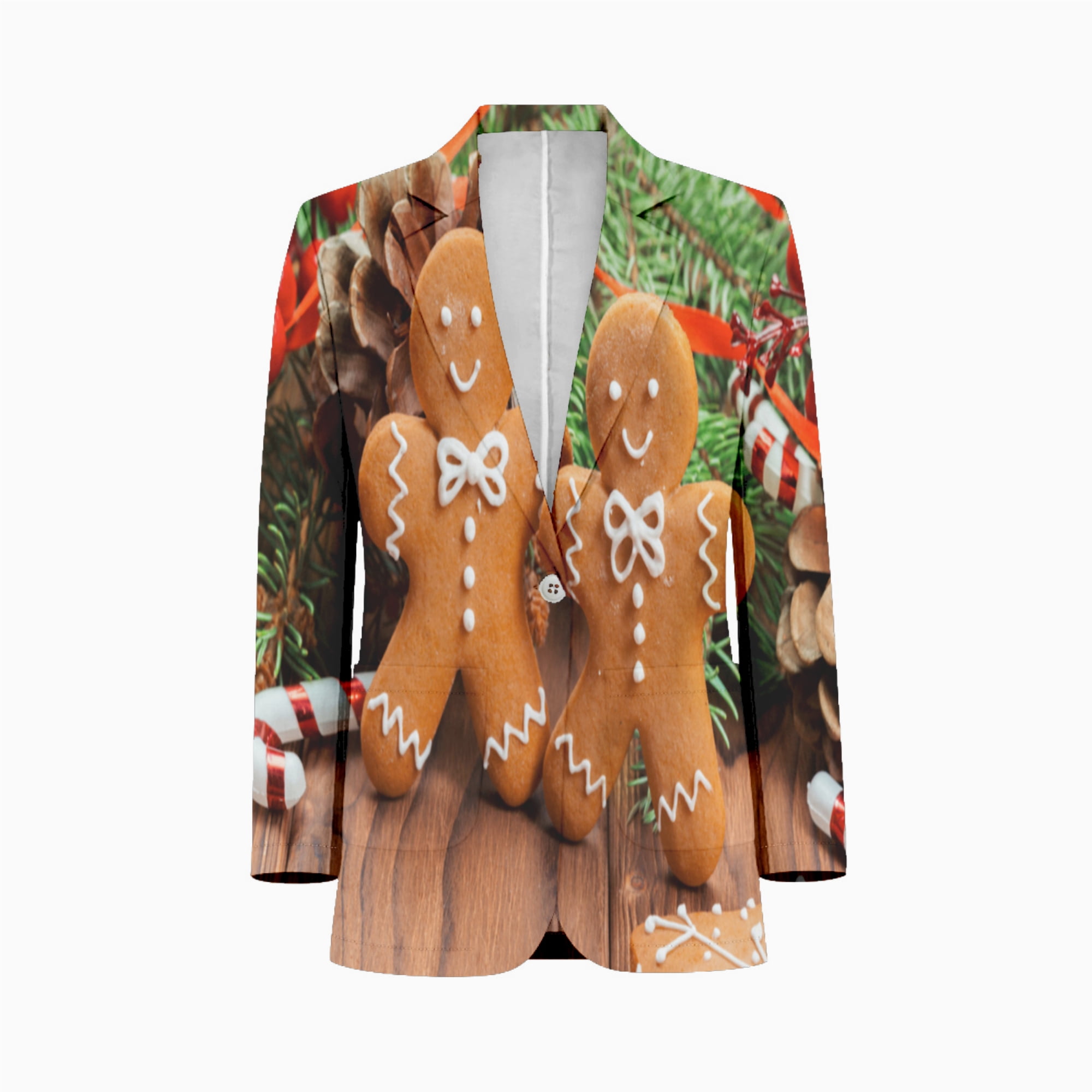 Homemade Christmas Gingerbread Man Cookies Customized Men's Suits full ...