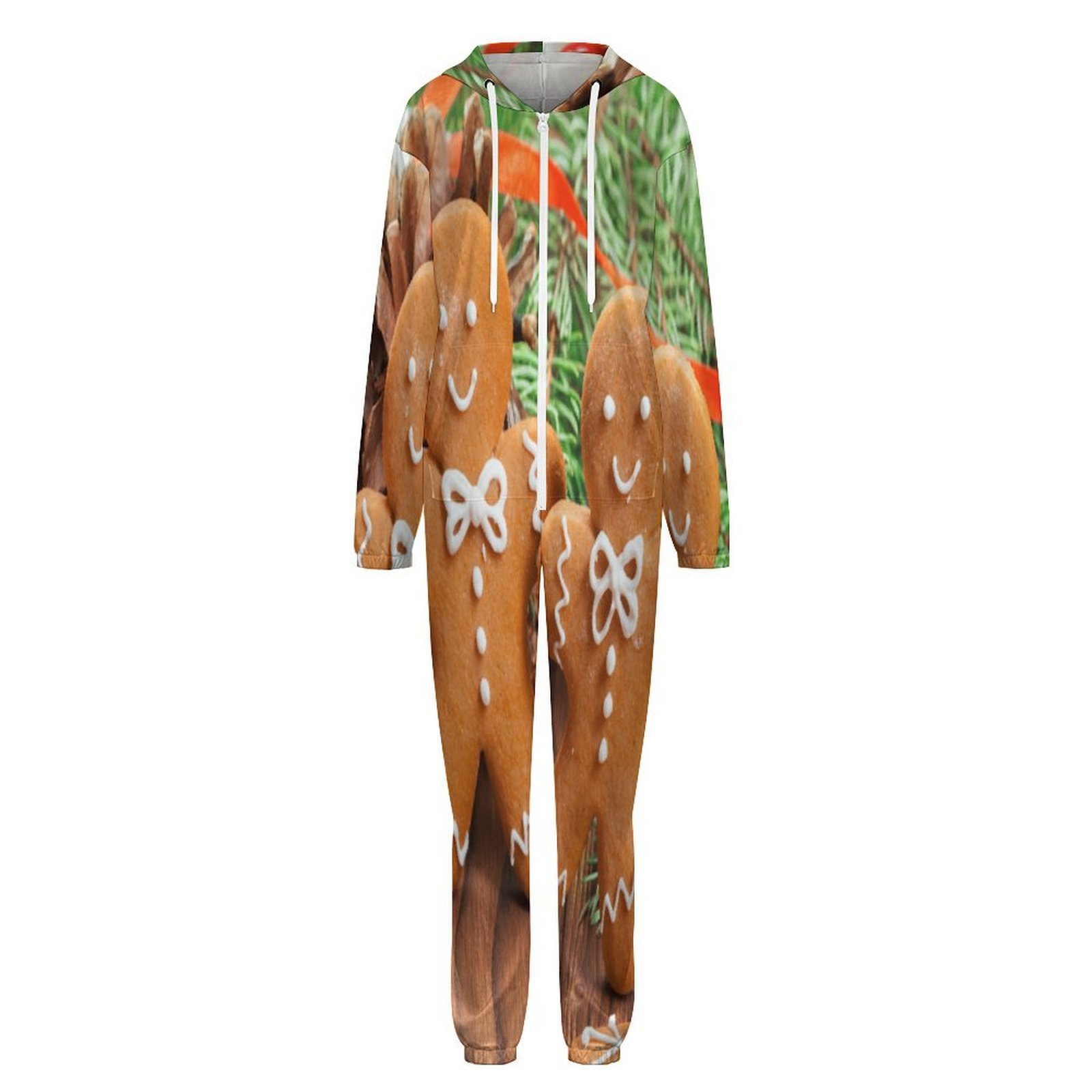 Homemade Christmas Gingerbread Man Cookies Unisex Adult Onesie Pajamas ...
