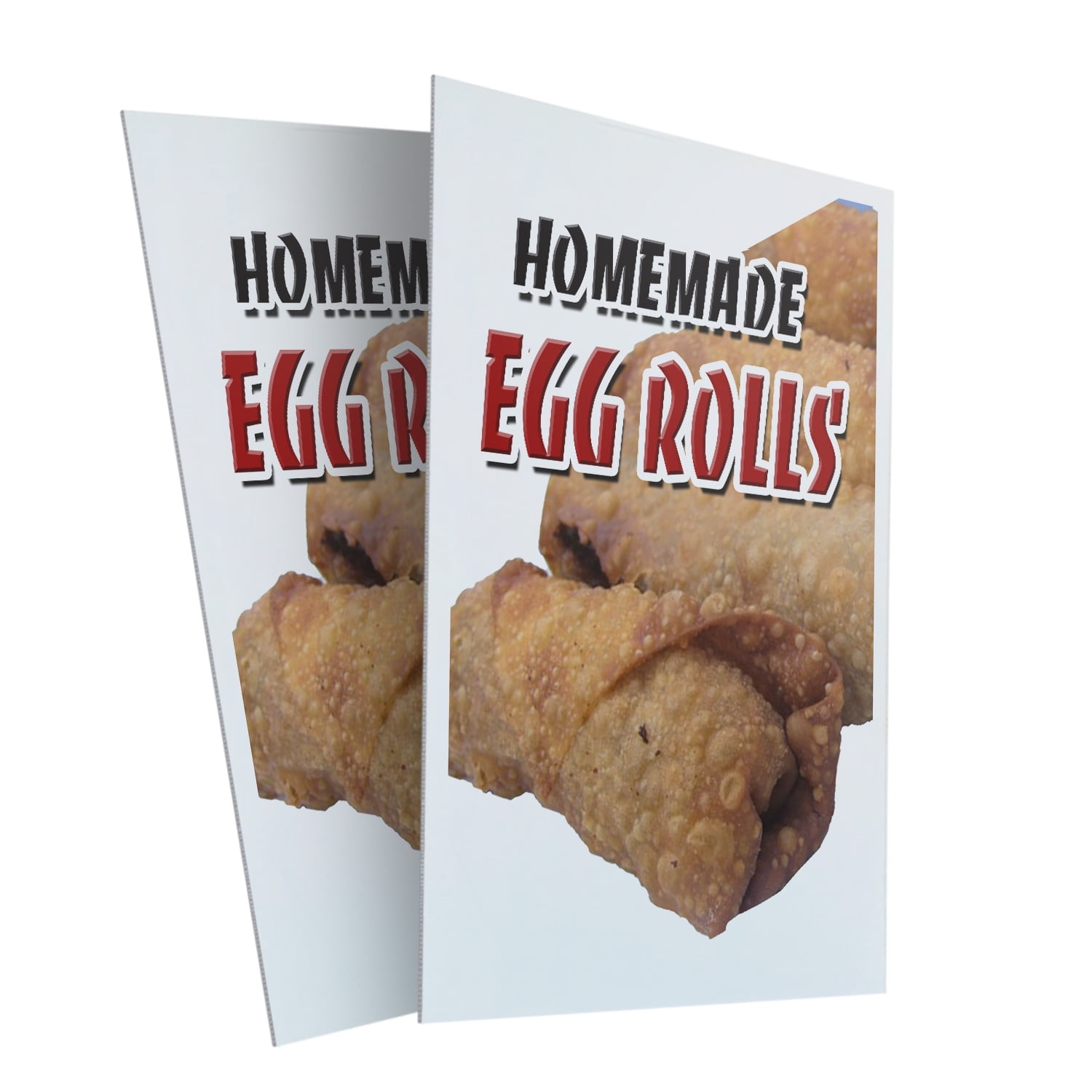 Homemade Egg Rolls (2-PACK) 24" x 36" Plastic Signs | Sign Insert 4mm ...