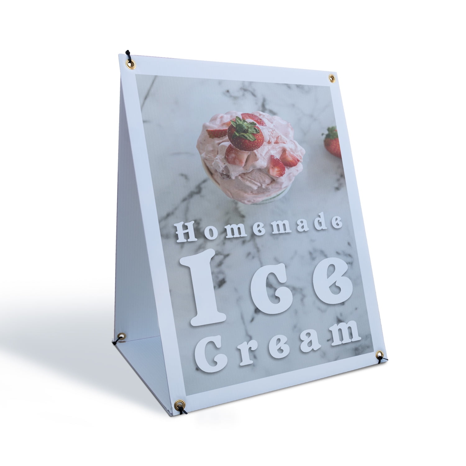 Homemade Ice Cream Sidewalk Sign 24 Inch x 36 Inch A-Frame Images On ...