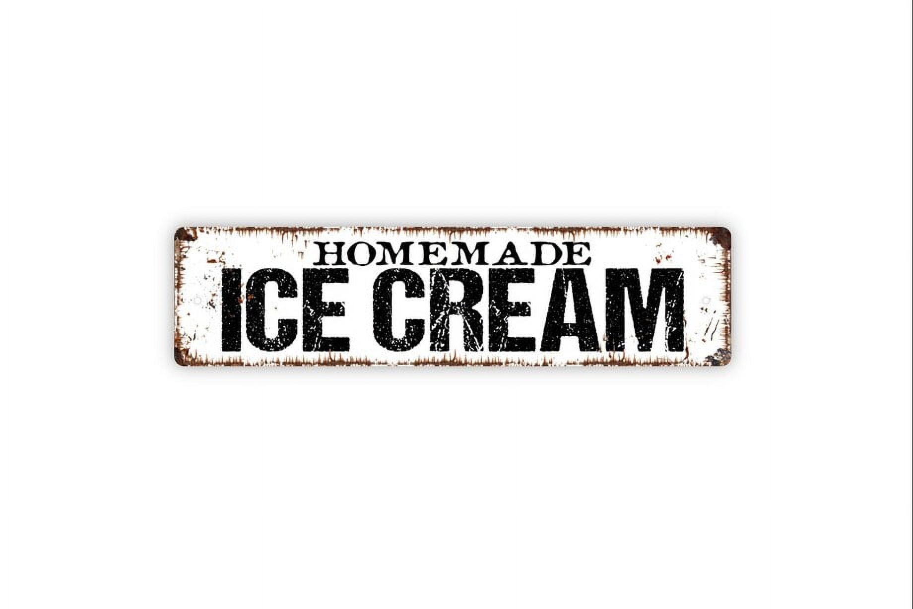 Homemade Ice Cream Sign - Kitchen Rustic Custom Metal Street Sign or ...