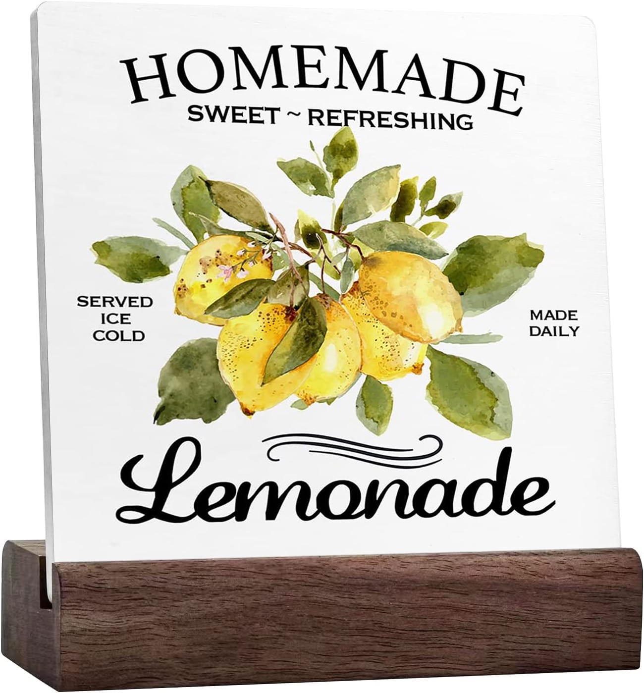 Homemade Lemonade Sign Desk Decor,Farmhouse Fruit Lemon Ceramic Table ...