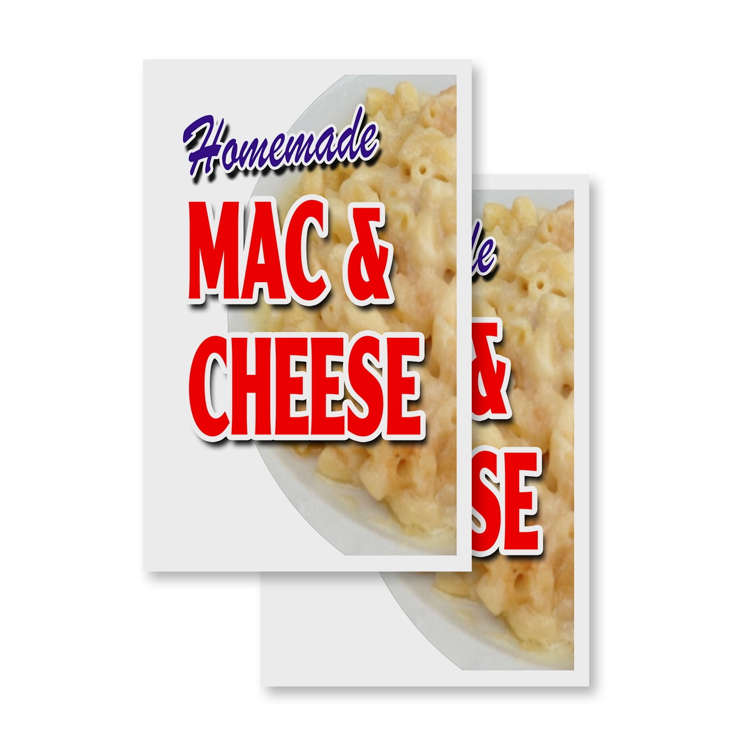 Homemade Mac & Cheese (2-PACK) 24" x 36" Vinyl Decals | Sign Insert ...