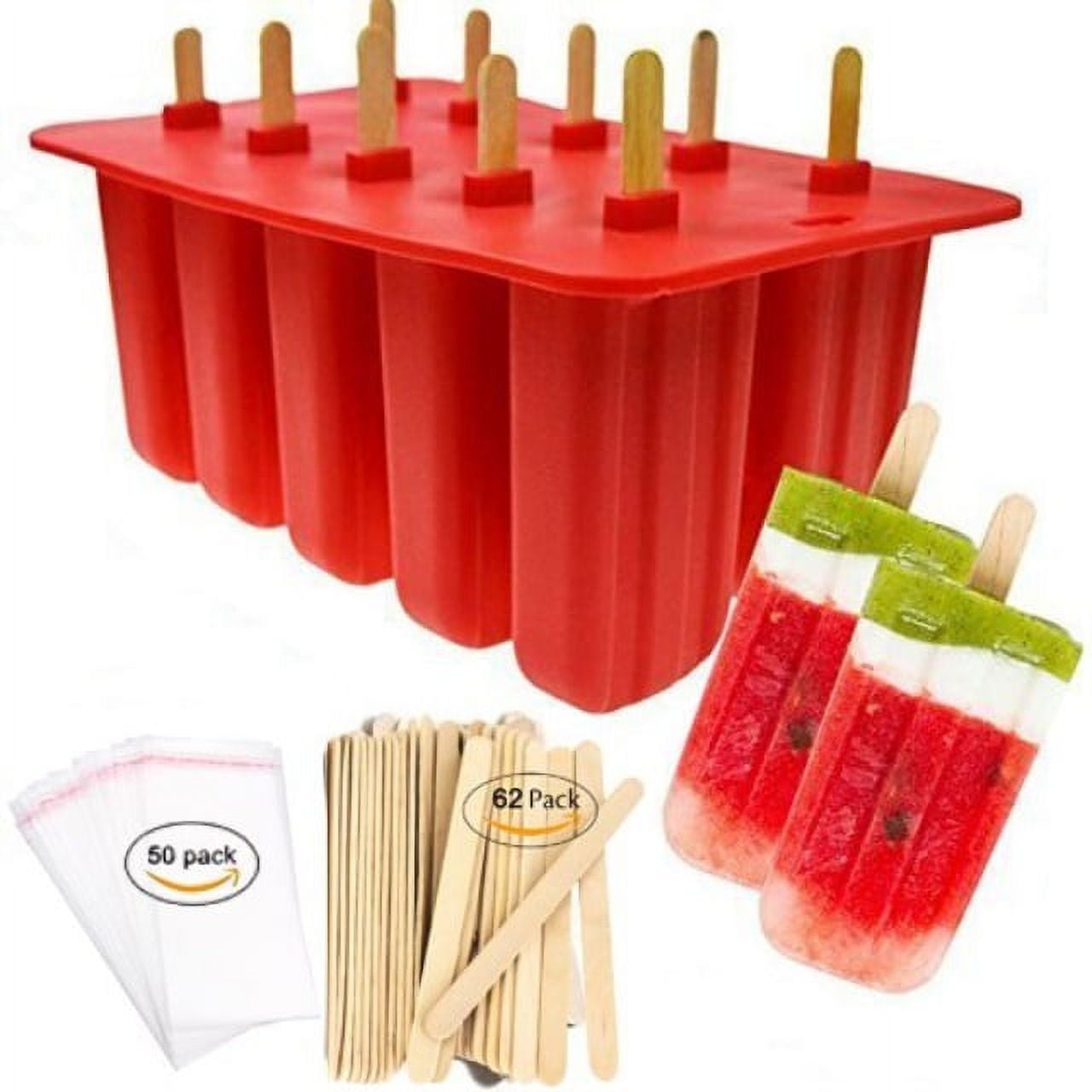 Homemade Popsicle Molds Shapes, Food Grade Silicone Frozen Ice Popsicle ...