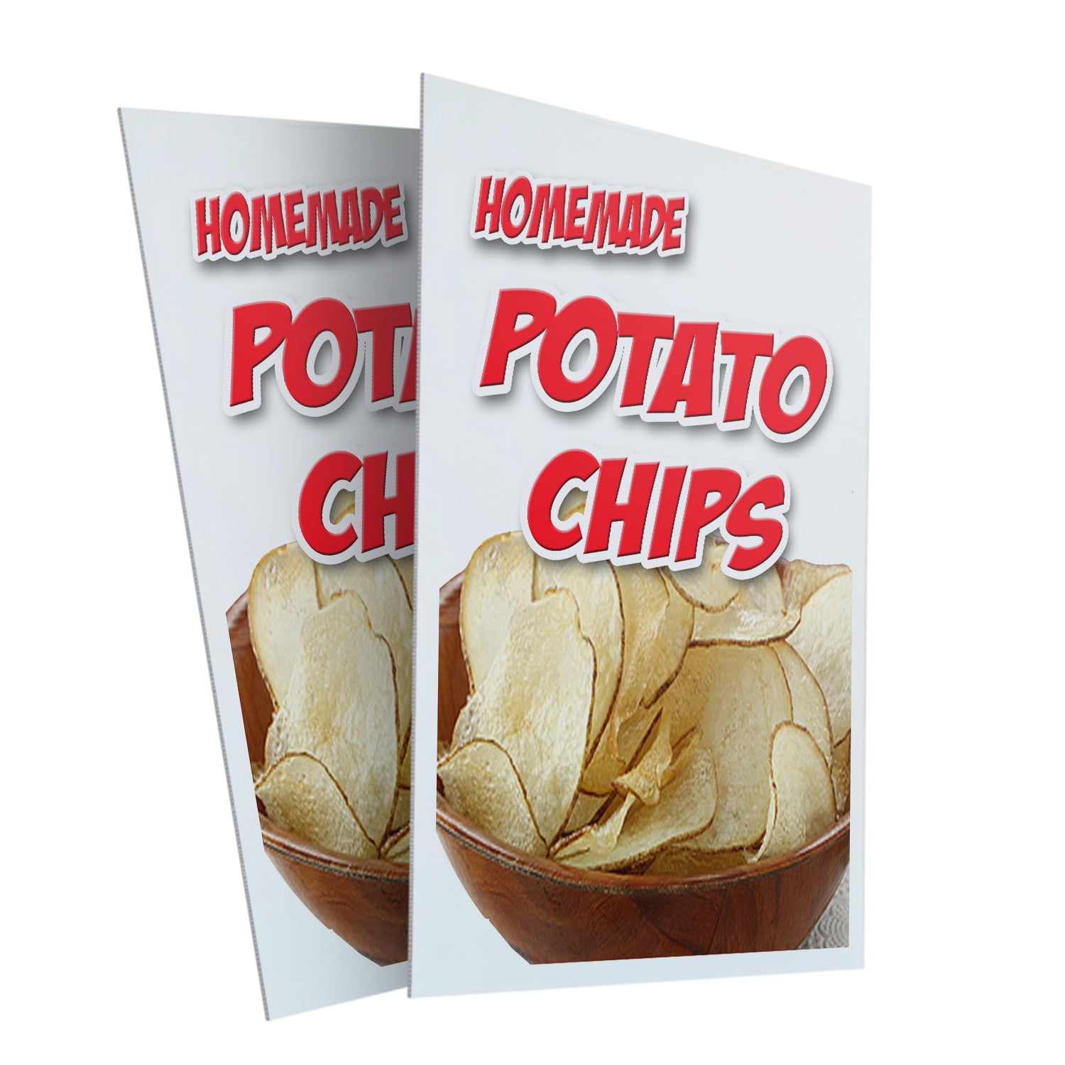 Homemade Potato Chips (2-PACK) 24" x 36" Plastic Signs | Sign Insert ...