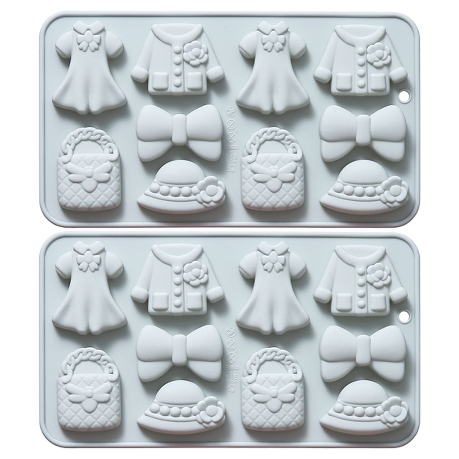 Verdental 20-Cavity Shower Clothes Shape Chocolate Candy Silicone Mold ...