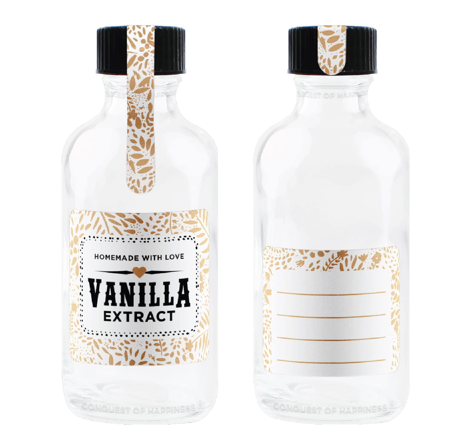 Homemade Vanilla Extract Label for 1 oz Bottles* and Larger - 4 Line ...