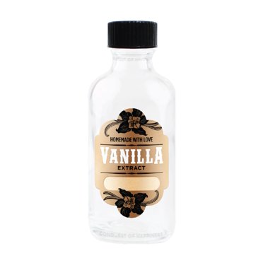 Vanilla Extract Labels with 2 oz Bottles - 100% Pure - Finest Quality ...