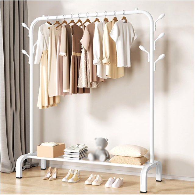 Homemart Clothes Rack, Stand with Shelf for Hanging Apparel, Home ...