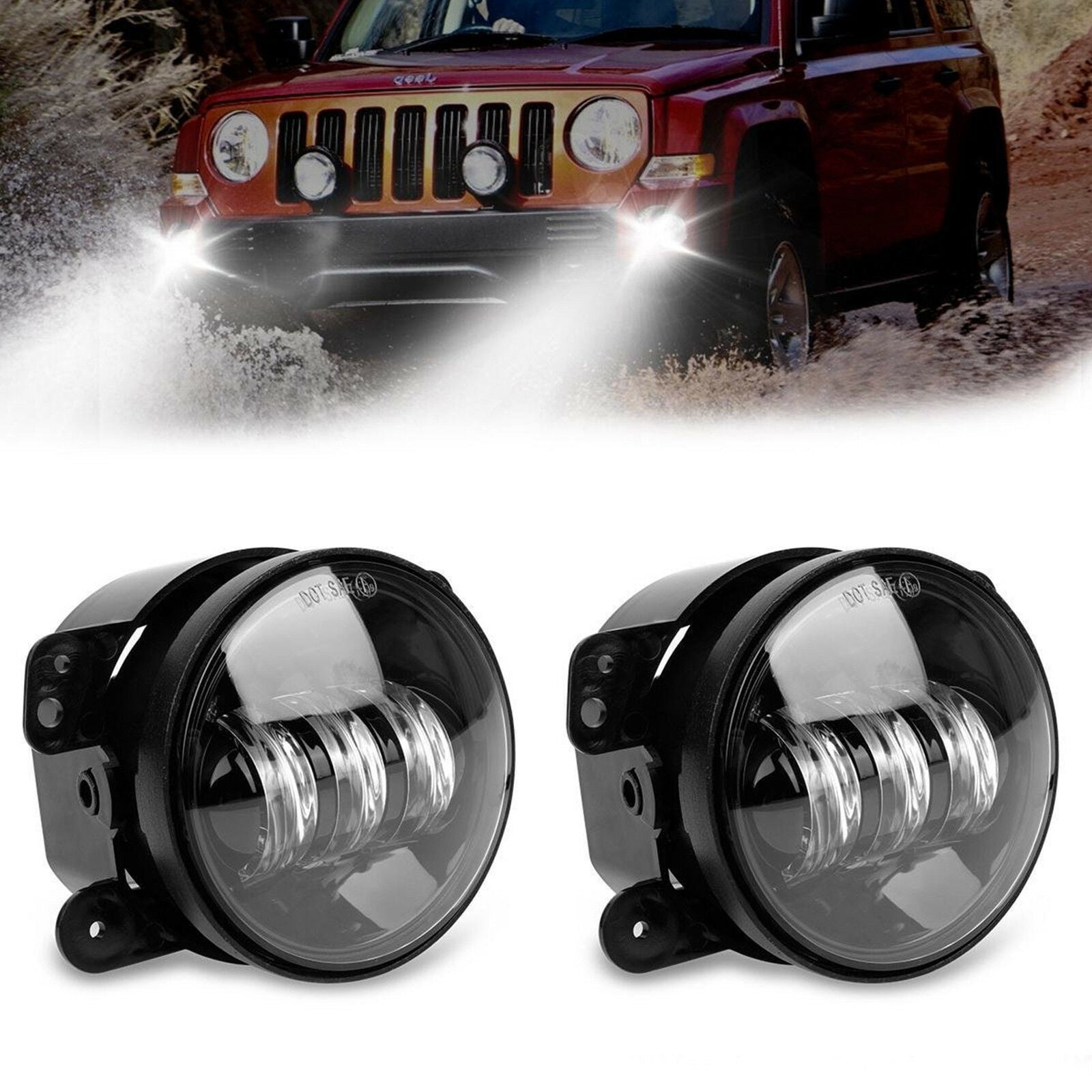 Homemart Fog Lights Compatible with Jeep Wrangler JK & JKU 2007-2018 ...