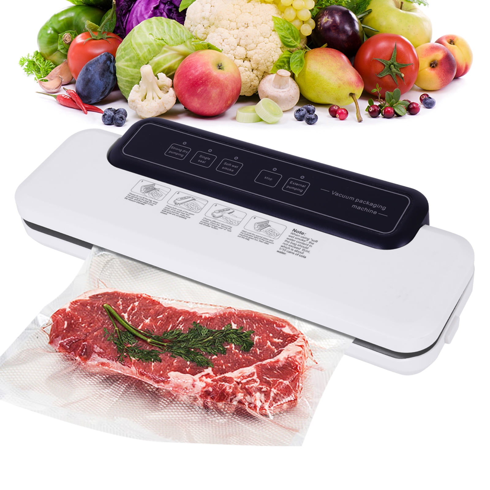 Homemart Vacuum Sealer, Food Vacuum Sealer Machine Automatic Air ...