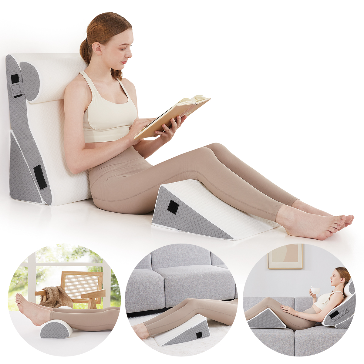 Comfort Axis Inflatable Bed Wedge to Support Neck Back and Shoulder ...