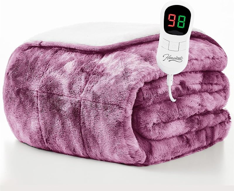 Homemate Heated Blanket Electric Throw - 50"x60" Heating Blanket Throw ...