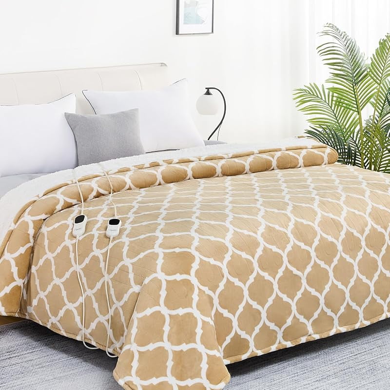 Homemate Heated Blanket Electric Throw - 50"x60" Heating Blanket Throw ...