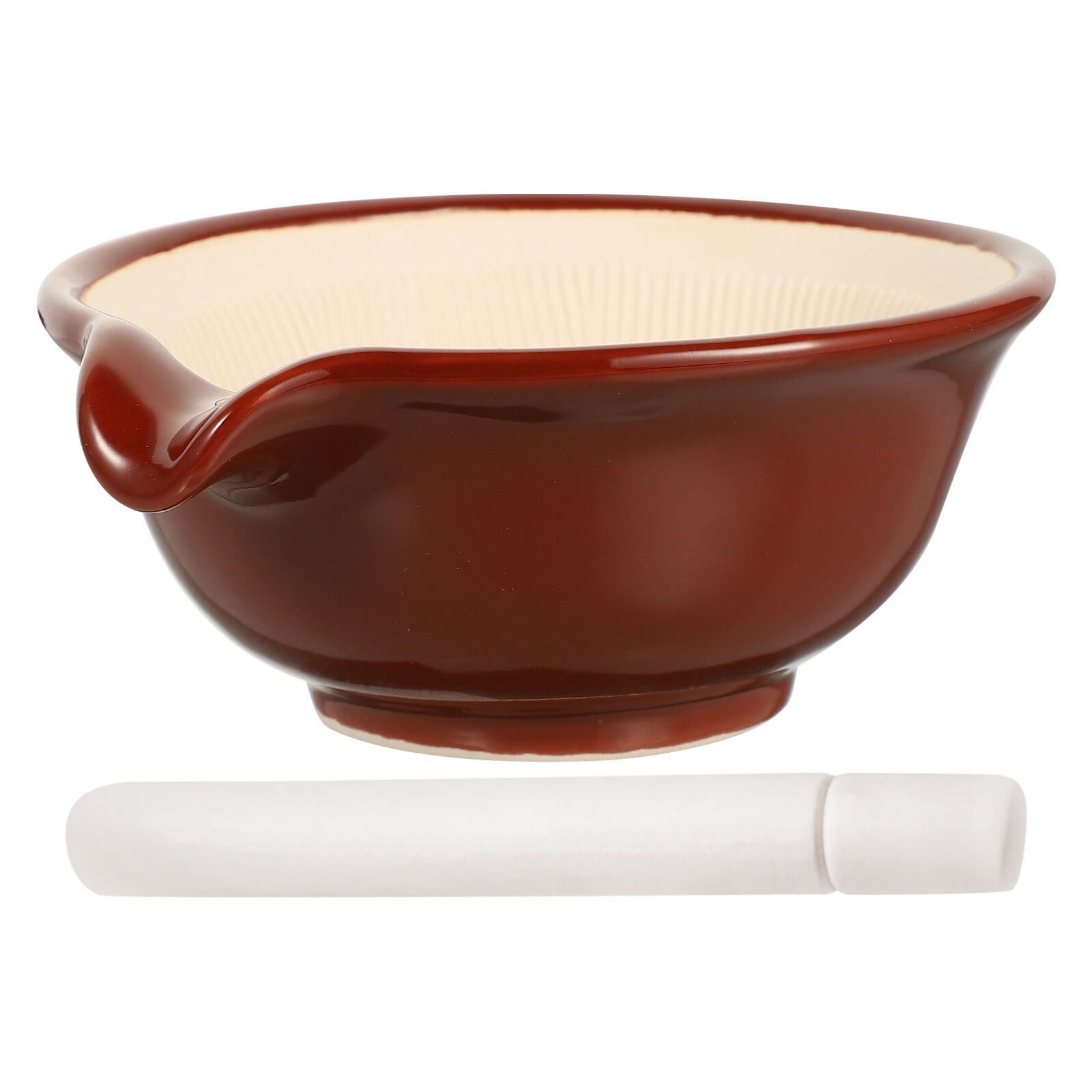 Homemaxs 1 Set Garlic Set Ceramic Grinding Bowl Medicine Grind Bowl ...