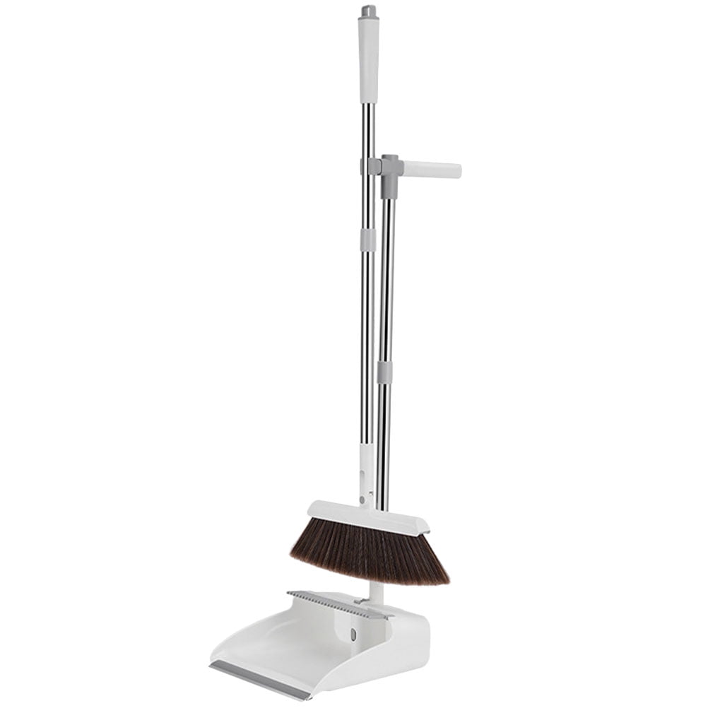 Homemaxs Combo Broom and Foldable Dustpan Set, Multi-functional ...