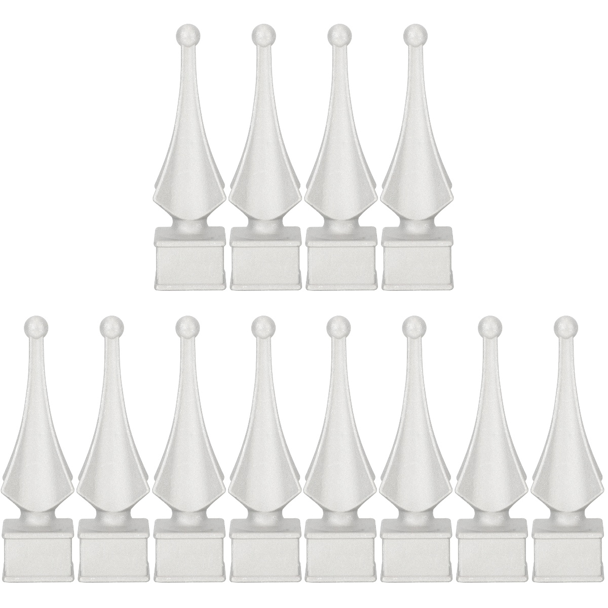 Homemaxs 12 pcs Aluminum Alloy Fence Fence Finials Outdoor Fence Finial ...