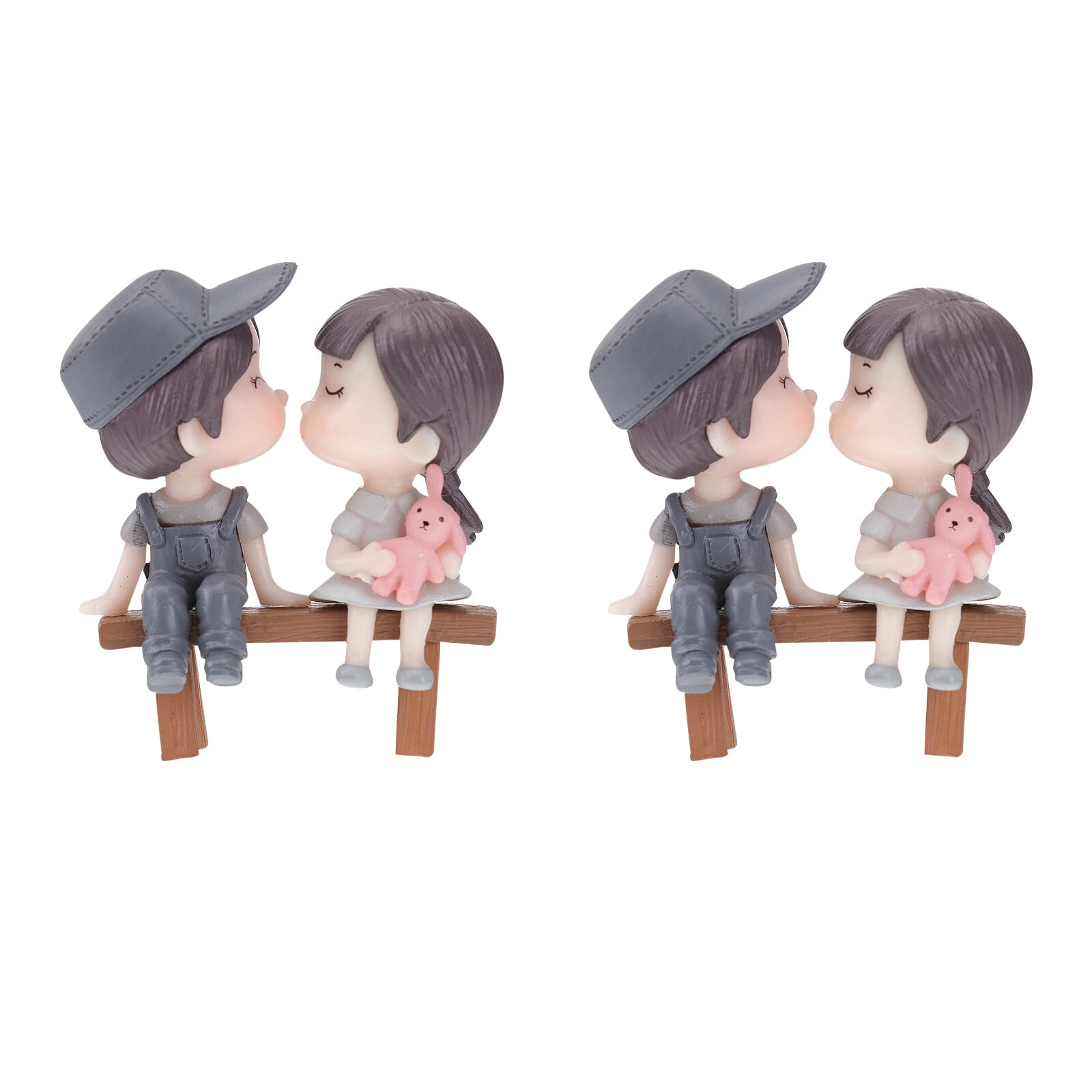 RENACLIPY Simulation Couple Sculpture Multi PVC Desktop Ornament Love ...