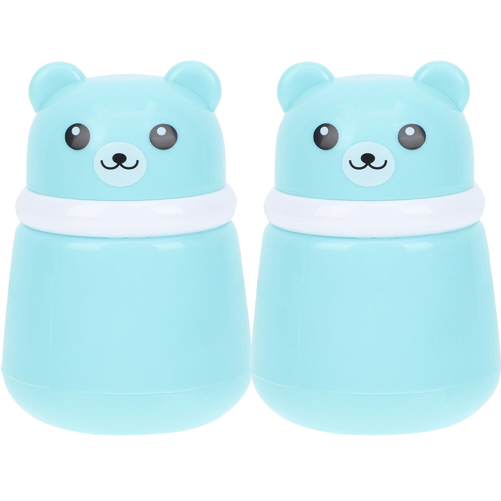 2pcs Lovely Bear Powder Puff Box Cartoon Baby Talcum Powder Box Empty ...