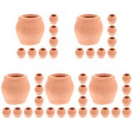 2 Pcs Ceramic Pots 4.9 &5.7 inch Plant Flowers Pots with Saucer and ...
