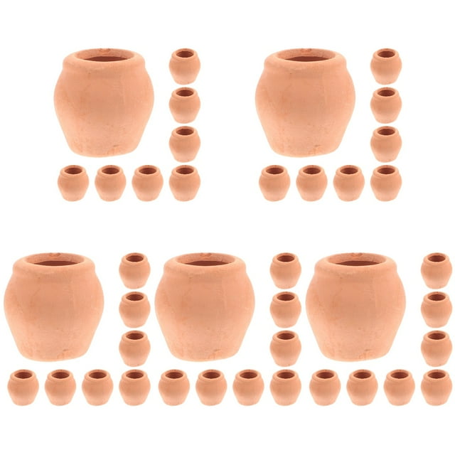 40 pcs Mini Clay Pots - Self-watering planters for nurseries - Walmart ...