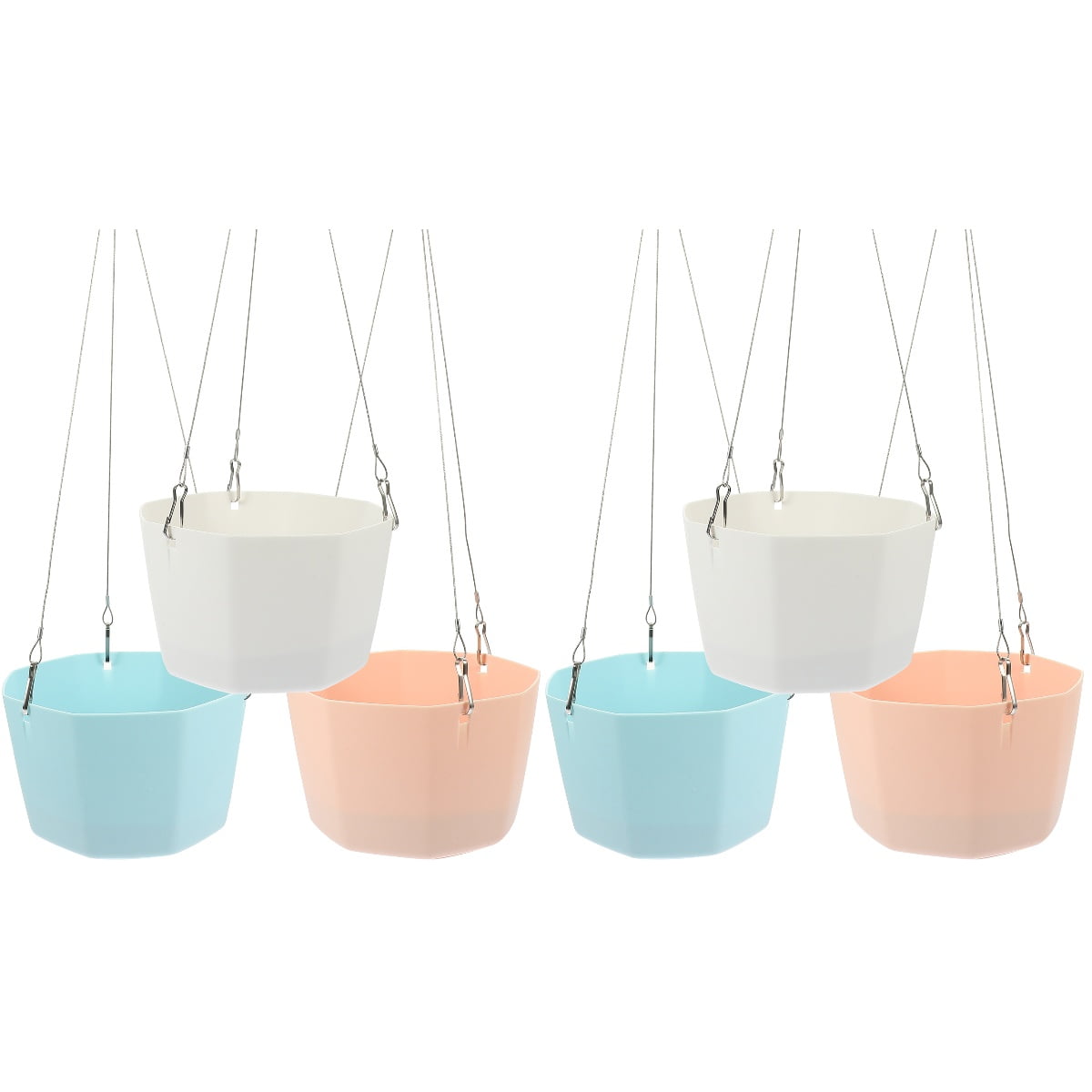 Homemaxs 6 Sets Self-absorbent Hanging Baskets Hanging Planter Pots ...