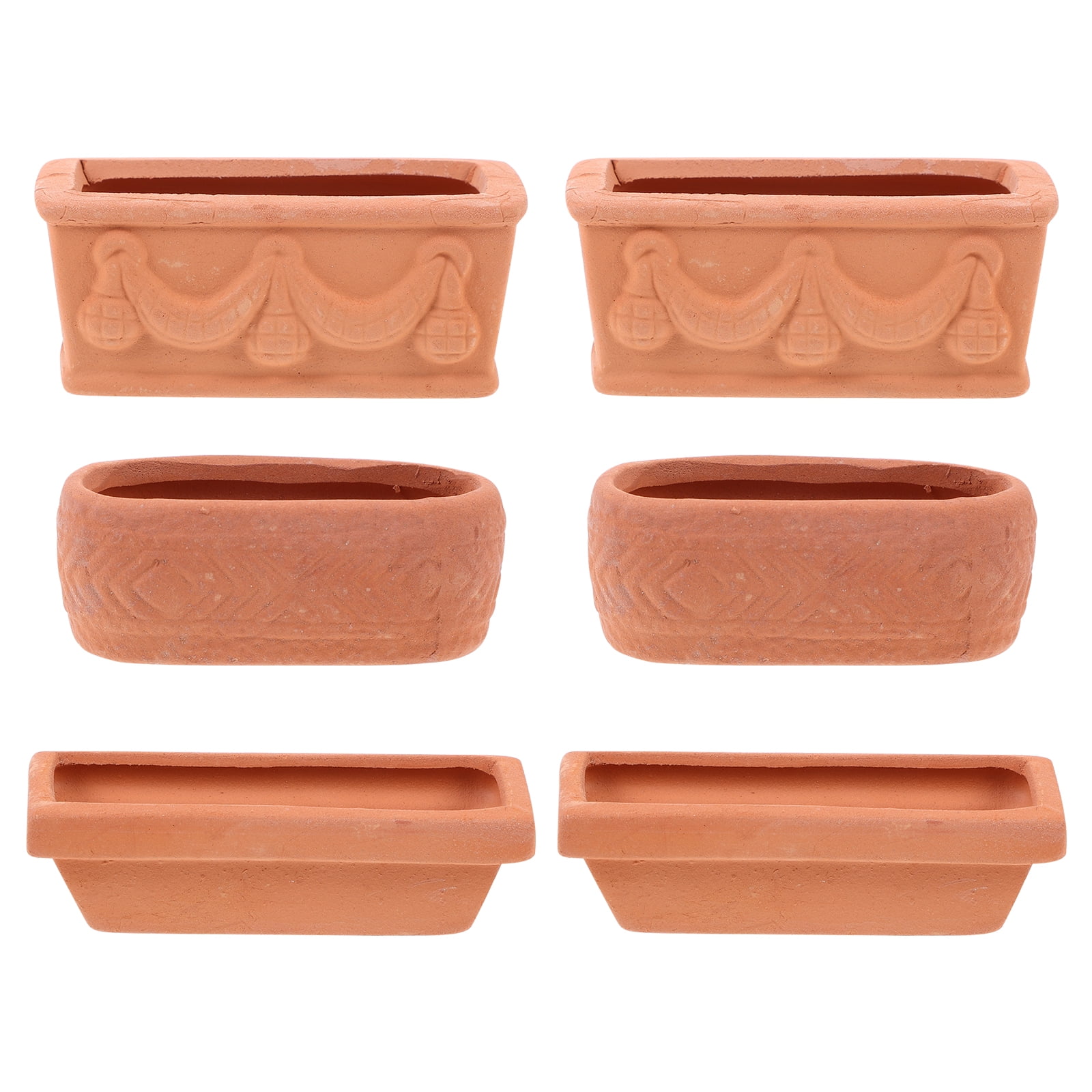 Homemaxs 6Pcs Desktop Flower Pot Decors Mini Potted Plant Flowerpots ...