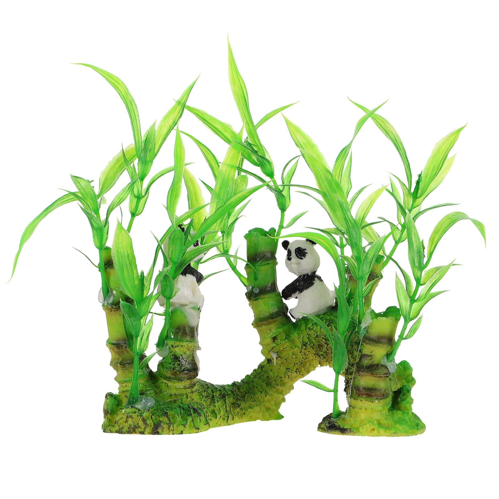Homemaxs Lifelike Fish Tank Aquatic Panda Bamboo Ornament Fish Tank ...