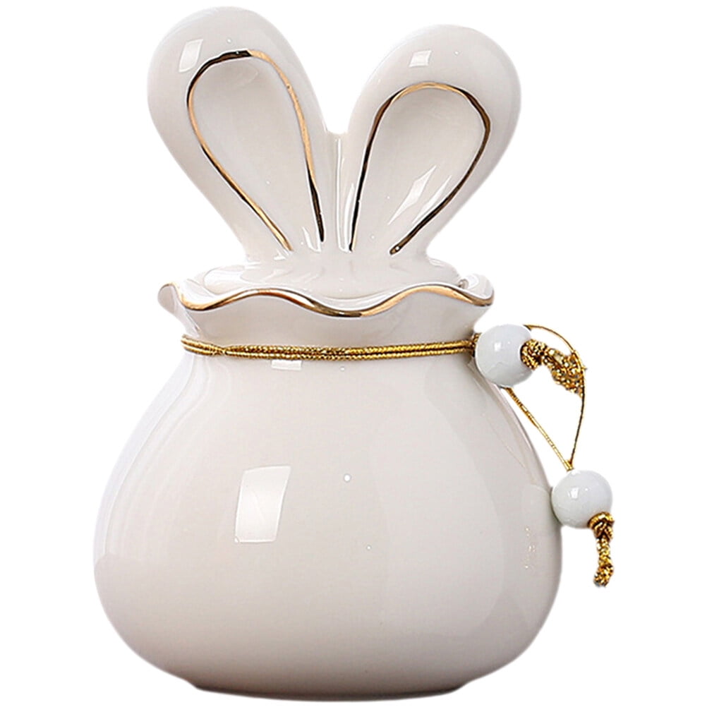 Rabbit Shaped Tea Jar Ceramic Tea Storage Jar Powder Storage Jar ...