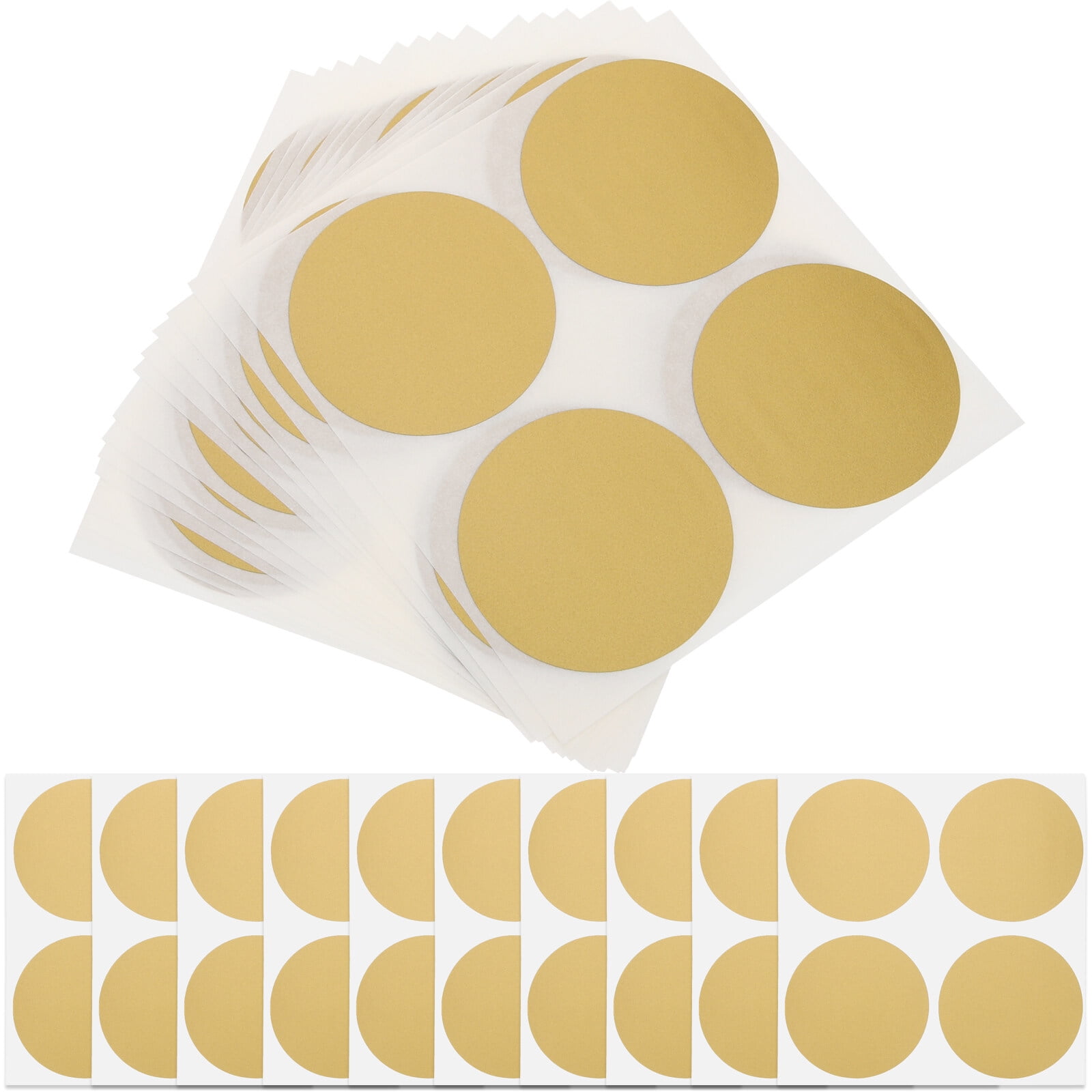 Homemaxs Round Peel and Stick DIY Labels Golden Stickers, 50 Count ...