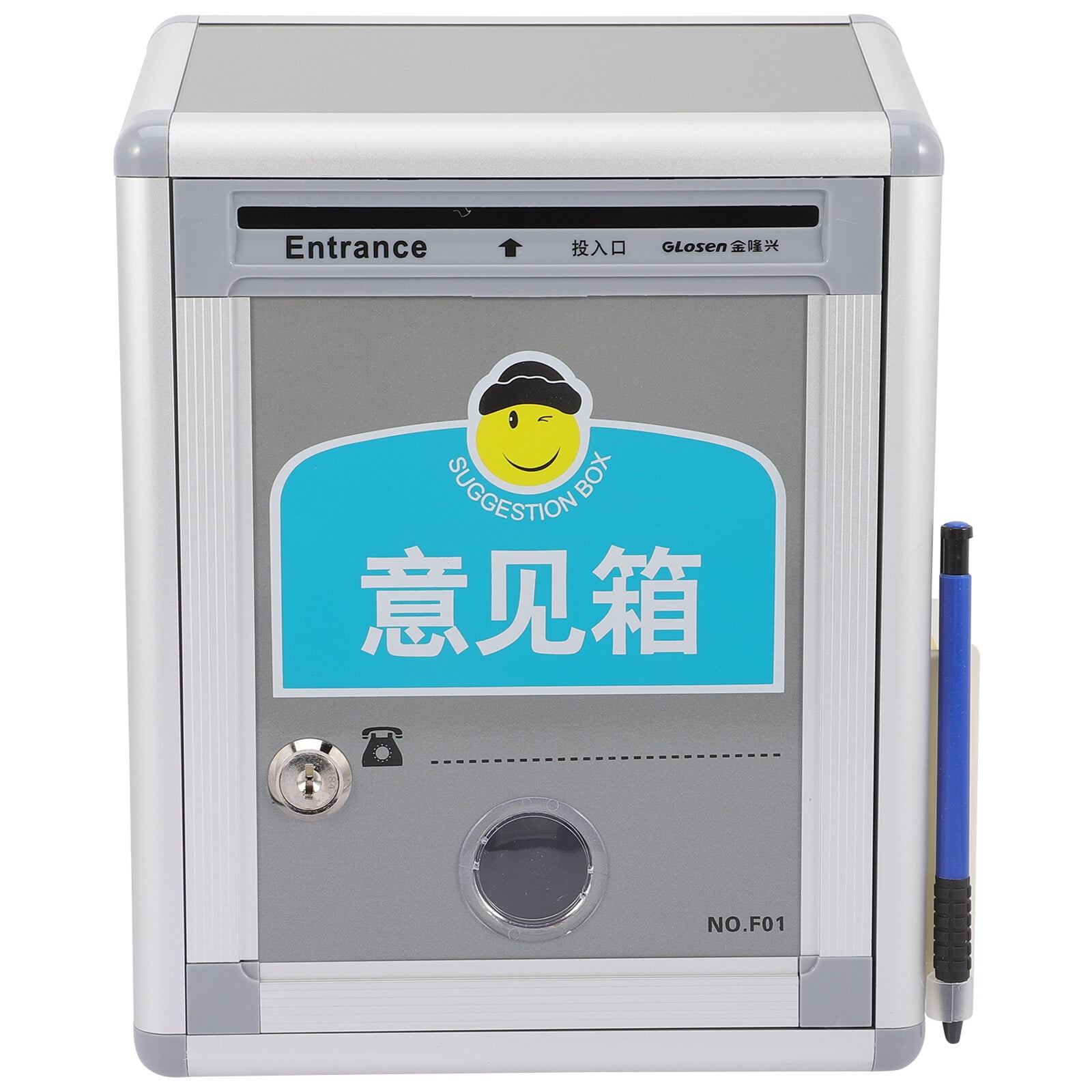 Homemaxs Wall Mount Locking Box Vintage Reusable Letter Storage Box ...