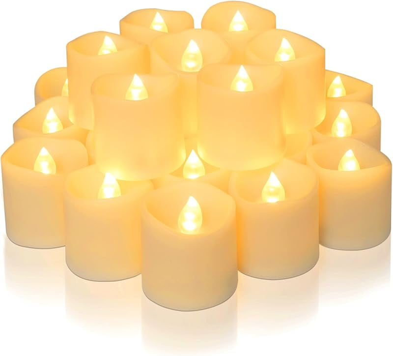 Homemory 12Pack Timer Flameless LED Votive Candles, Long Lasting ...