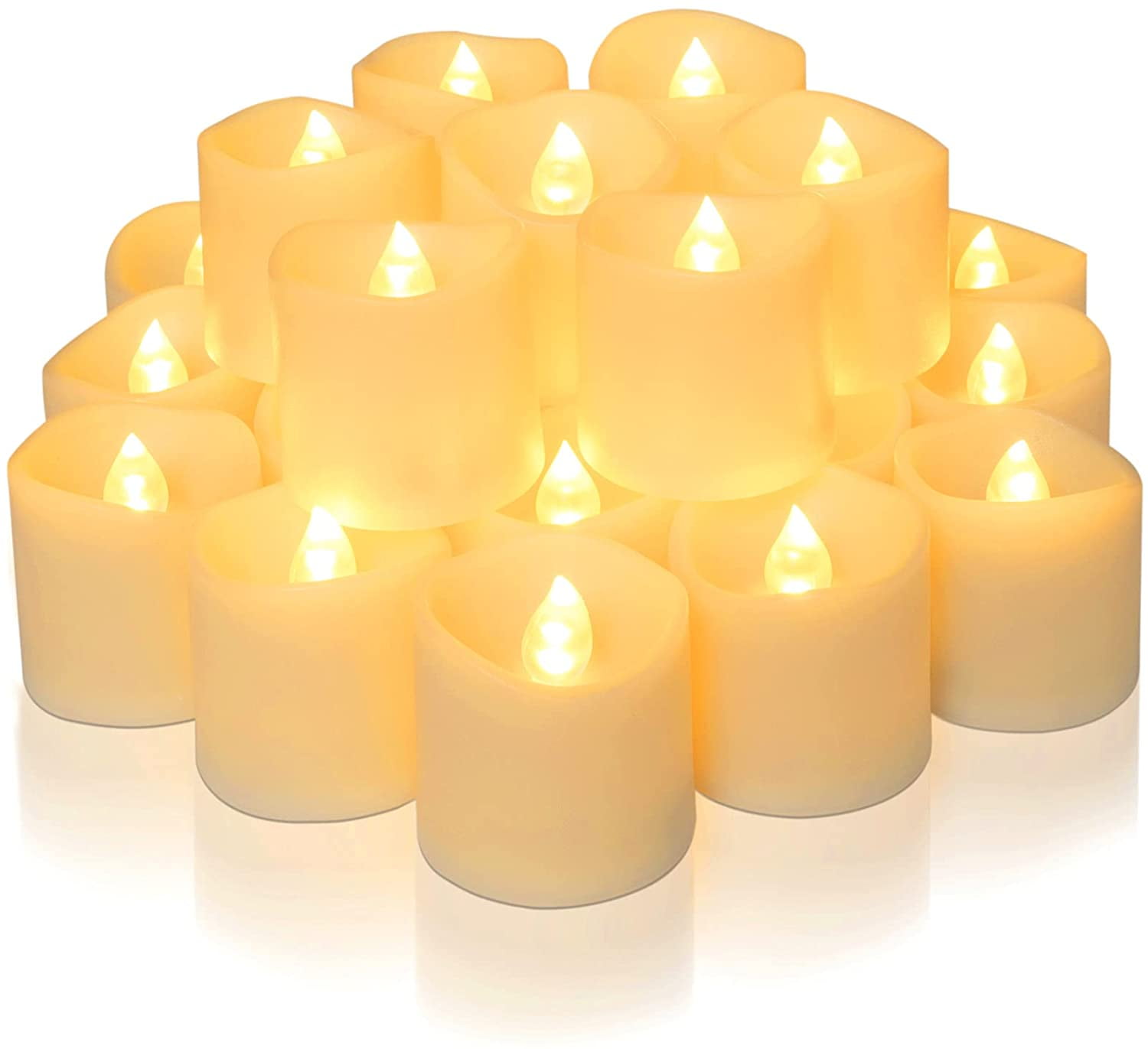 Homemory 24Pack Timer Flameless LED Votive Candles, Long Lasting ...