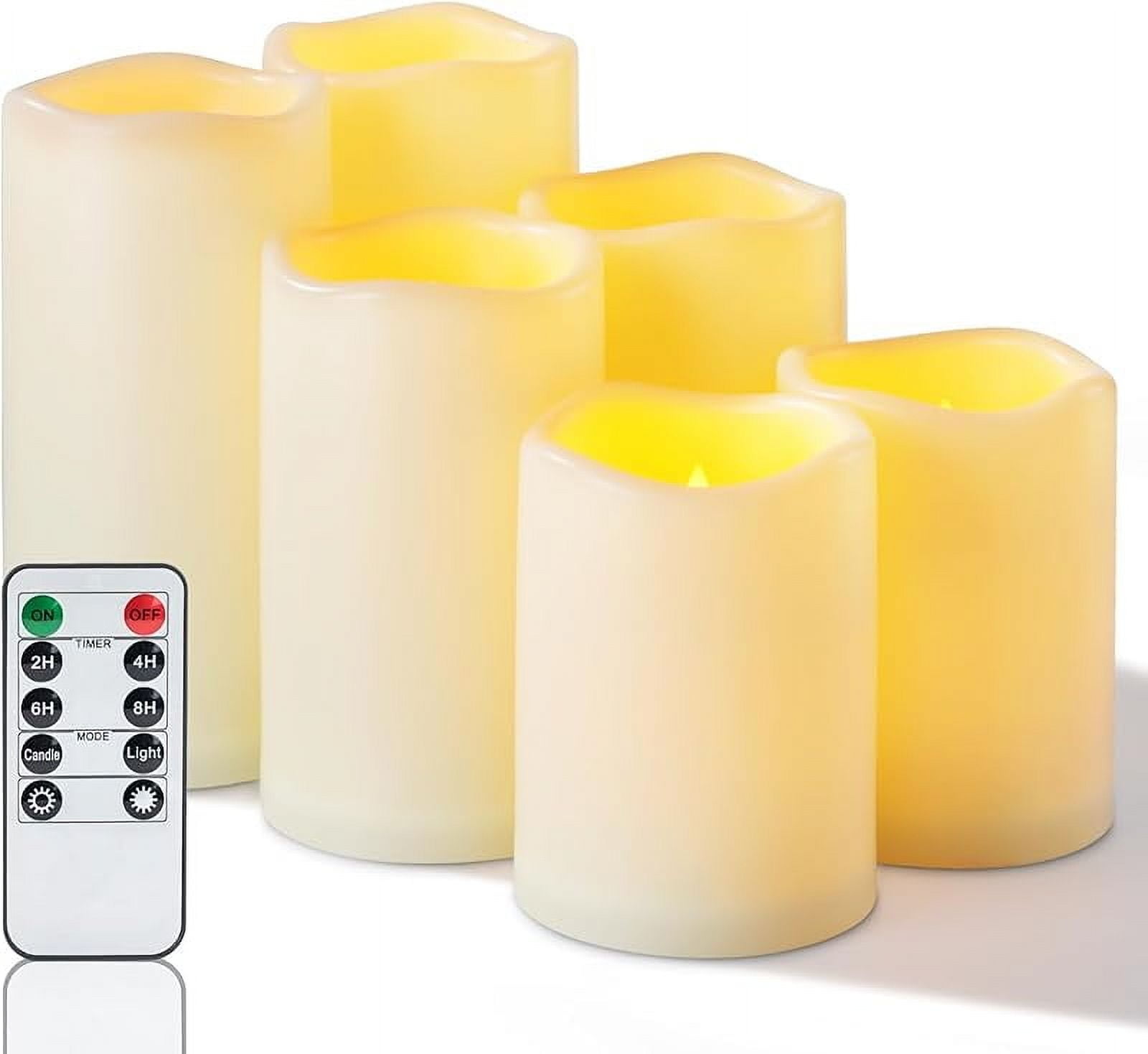 Homemory 3 Pack Flameless Candles, Outdoor Waterproof, Battery Operated ...