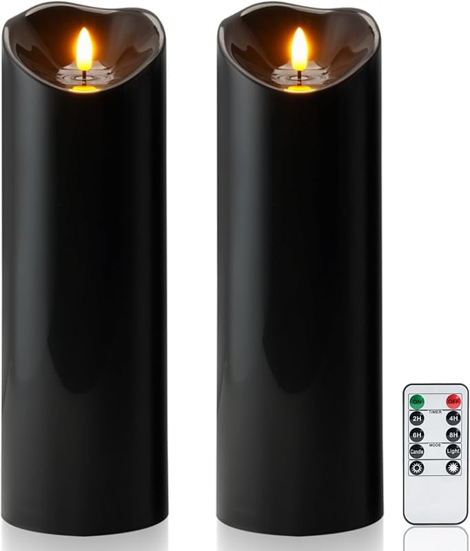 Homemory 6"x3" Outdoor Waterproof Flameless Candles, LED Candles ...