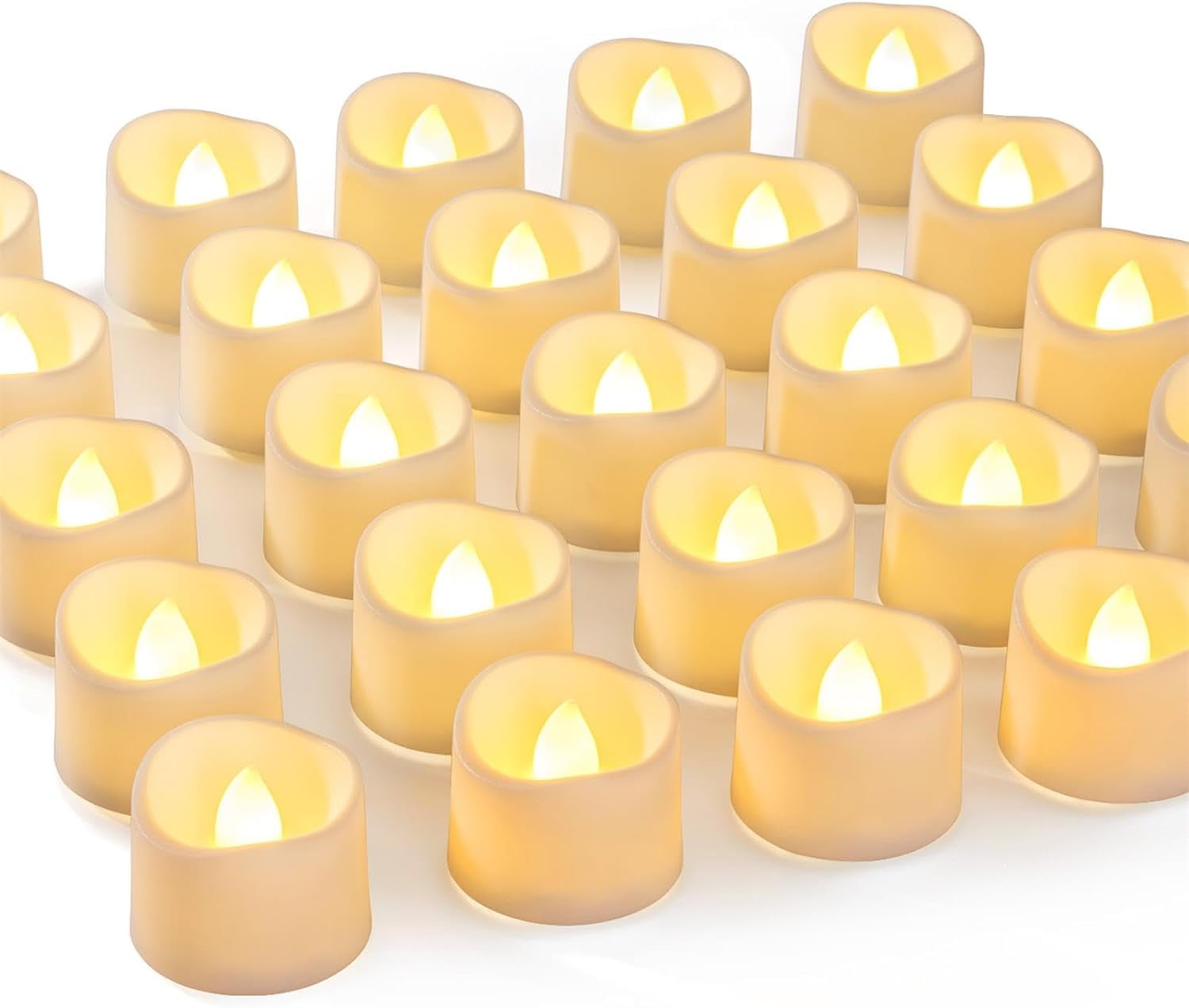 Homemory 72-Pack Novelty Flickering Flameless Tea Lights, 200+Hours ...